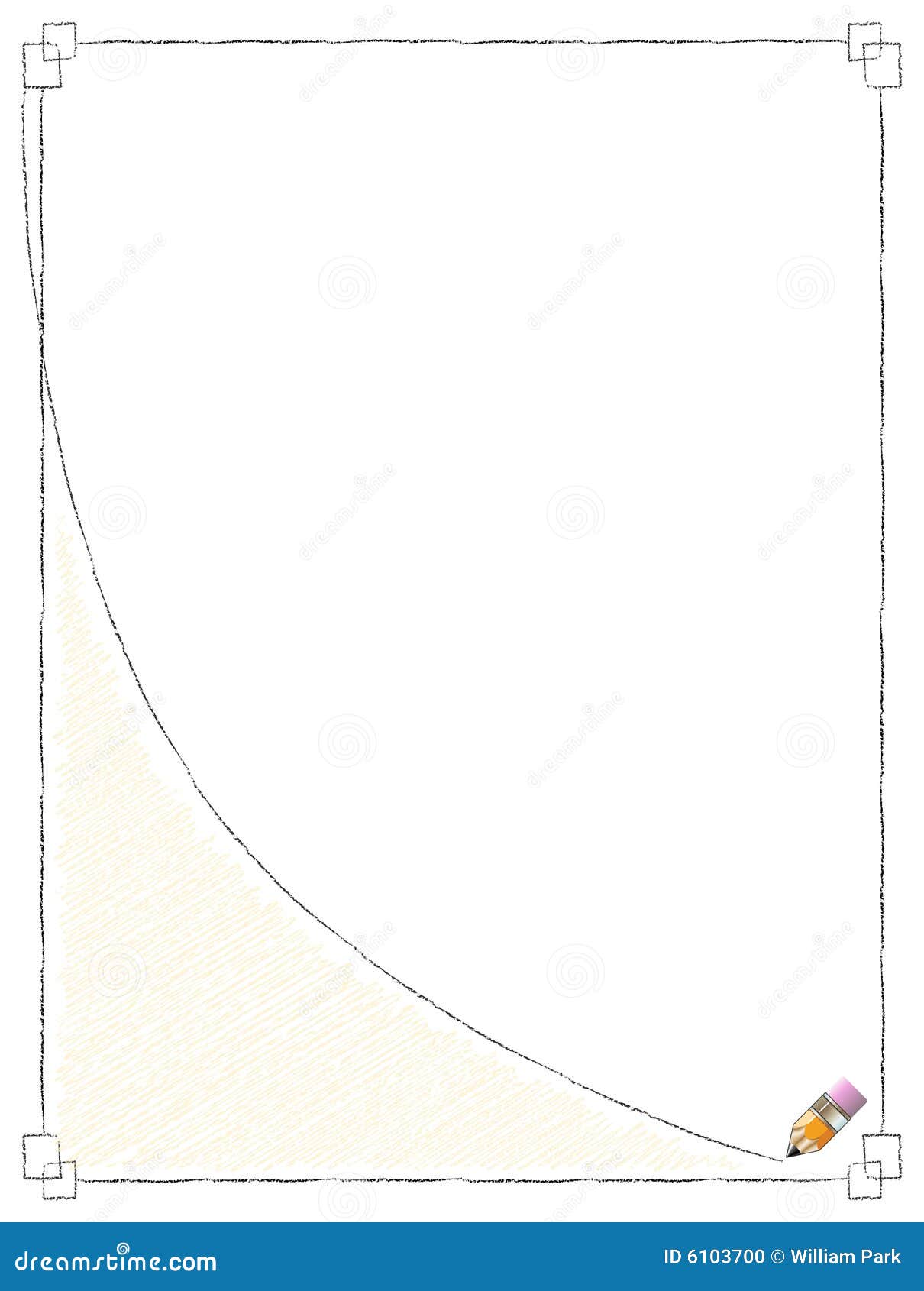 Pencil Line Frame stock vector. Illustration of shadow - 6103700