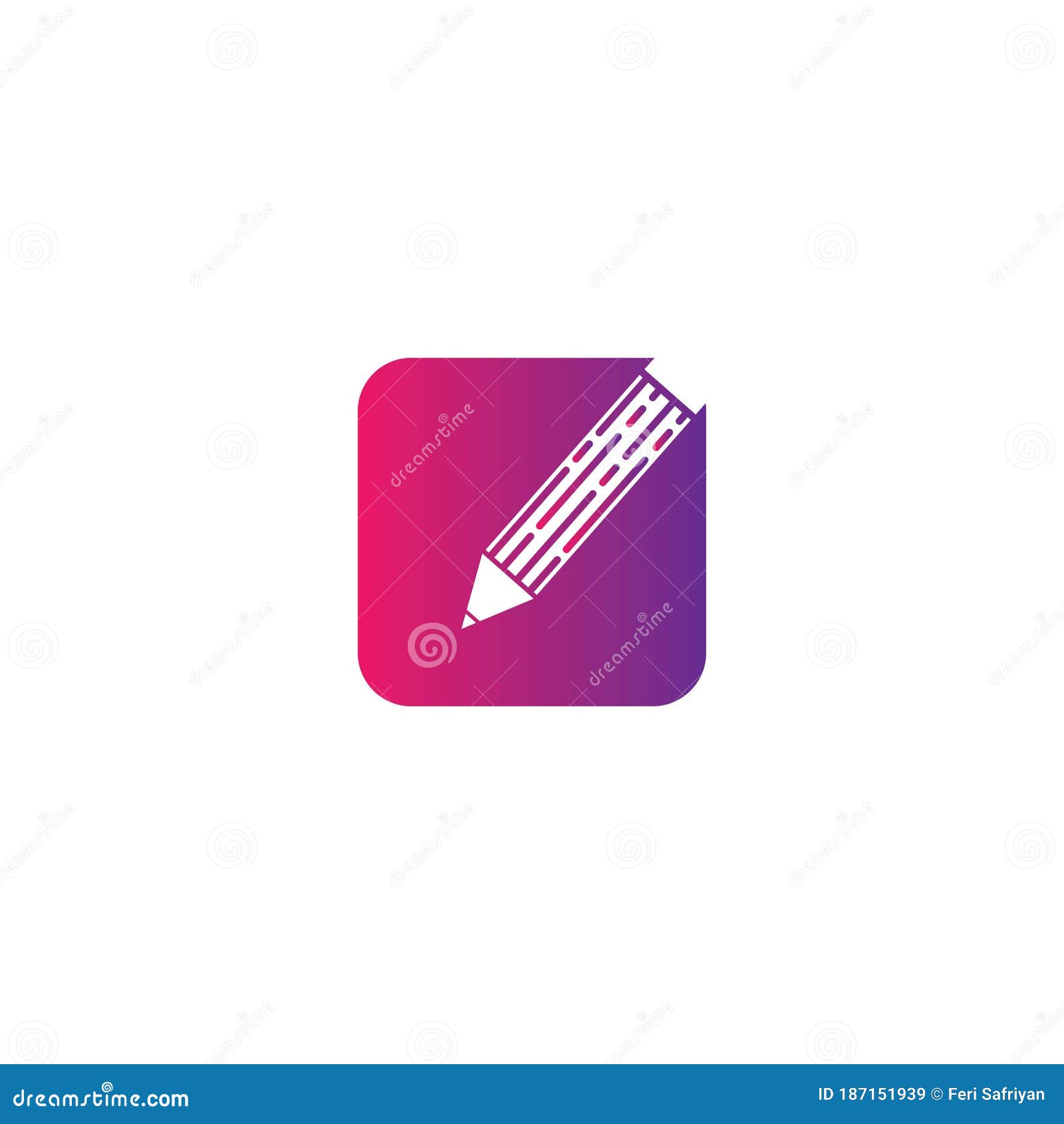 Pencil logo icon vector stock vector. Illustration of education - 187151939