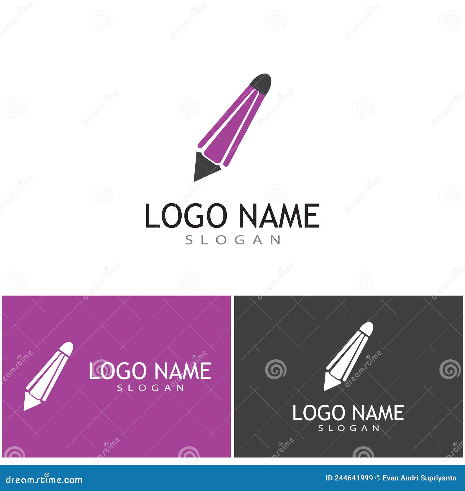 Pencil Logo Template Vector Symbol Design Stock Vector - Illustration ...