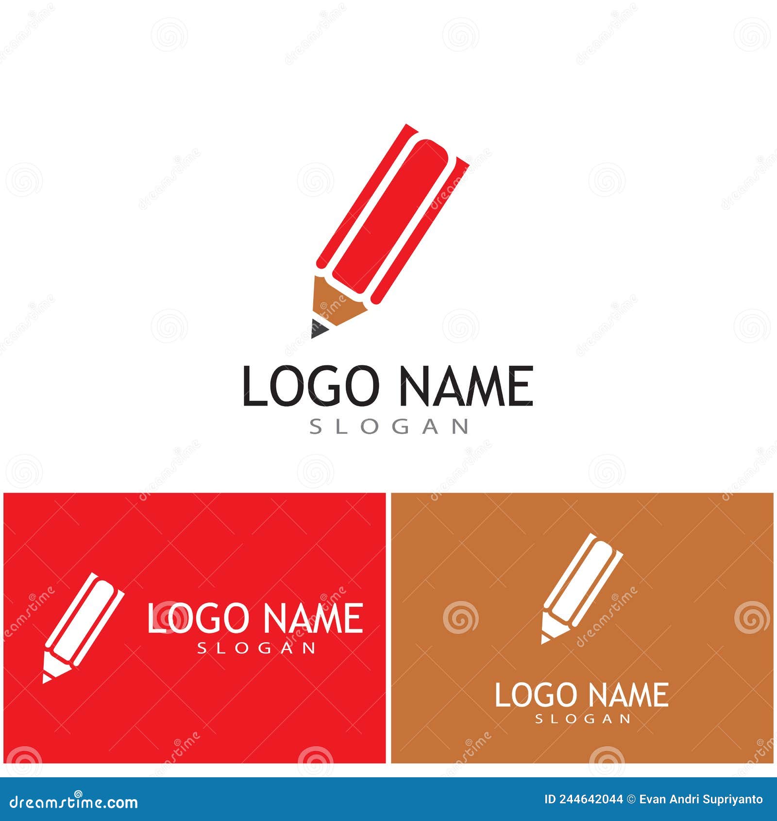 Pencil Logo Template Vector Symbol Design Stock Vector - Illustration ...