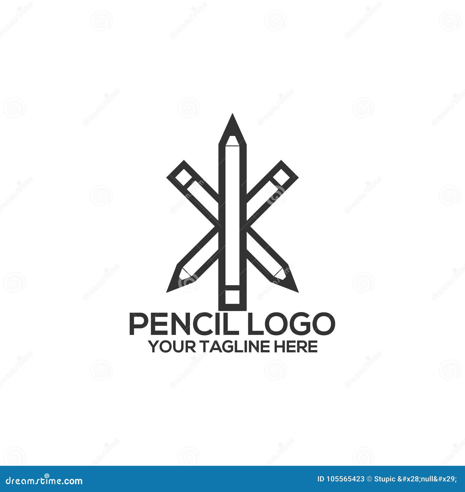 Pencil Logo Vector Art Logo Template and Illustration Stock Vector ...