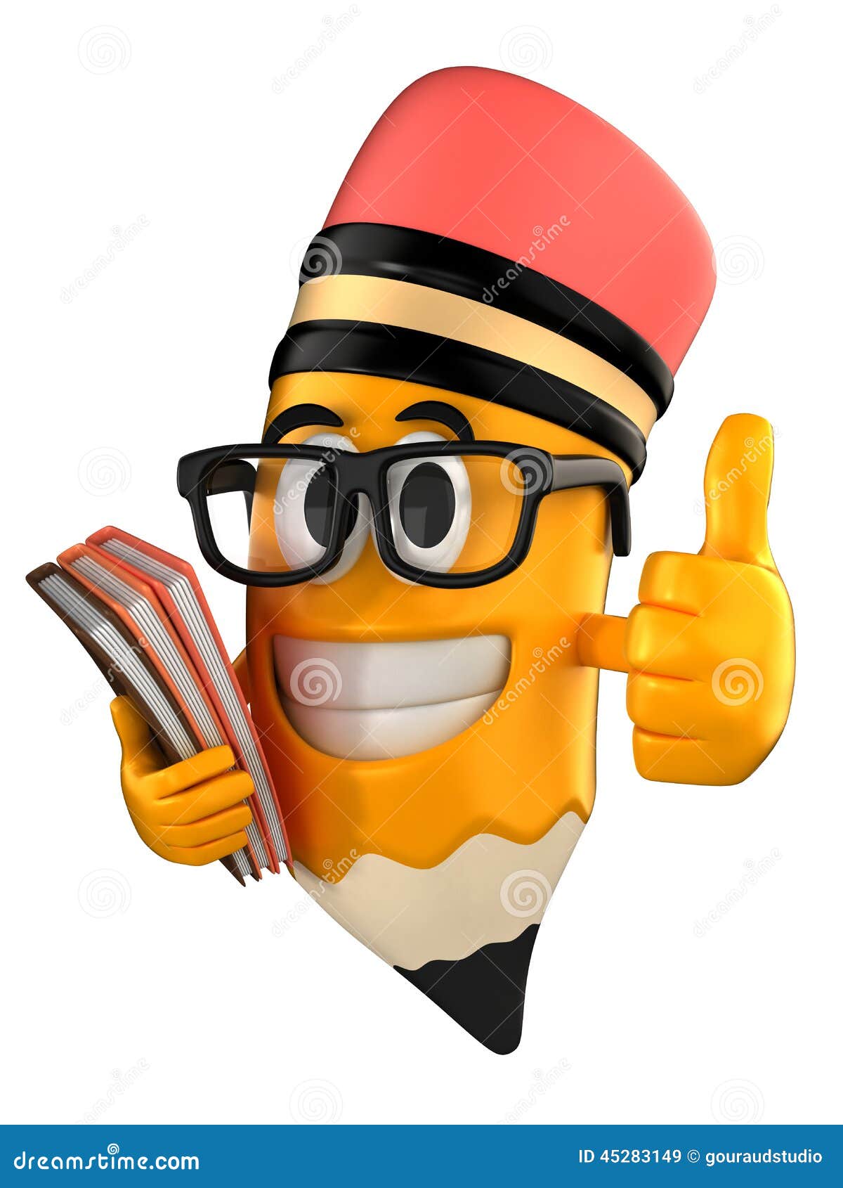Pencil mascot stock illustration. Illustration of colored - 45283149