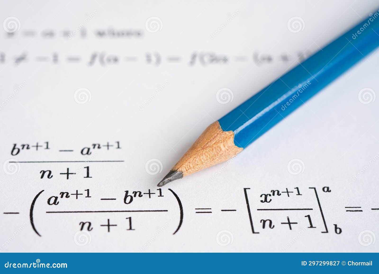 Pencil on Mathematic Formula Exercise Test Paper in Education School ...