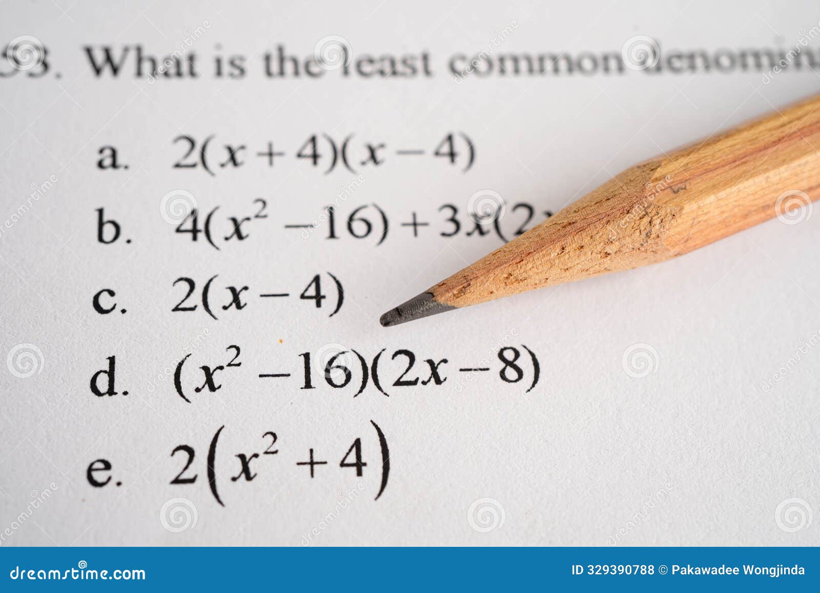 Pencil on Mathematic Formula Exercise Test Paper in Education School ...
