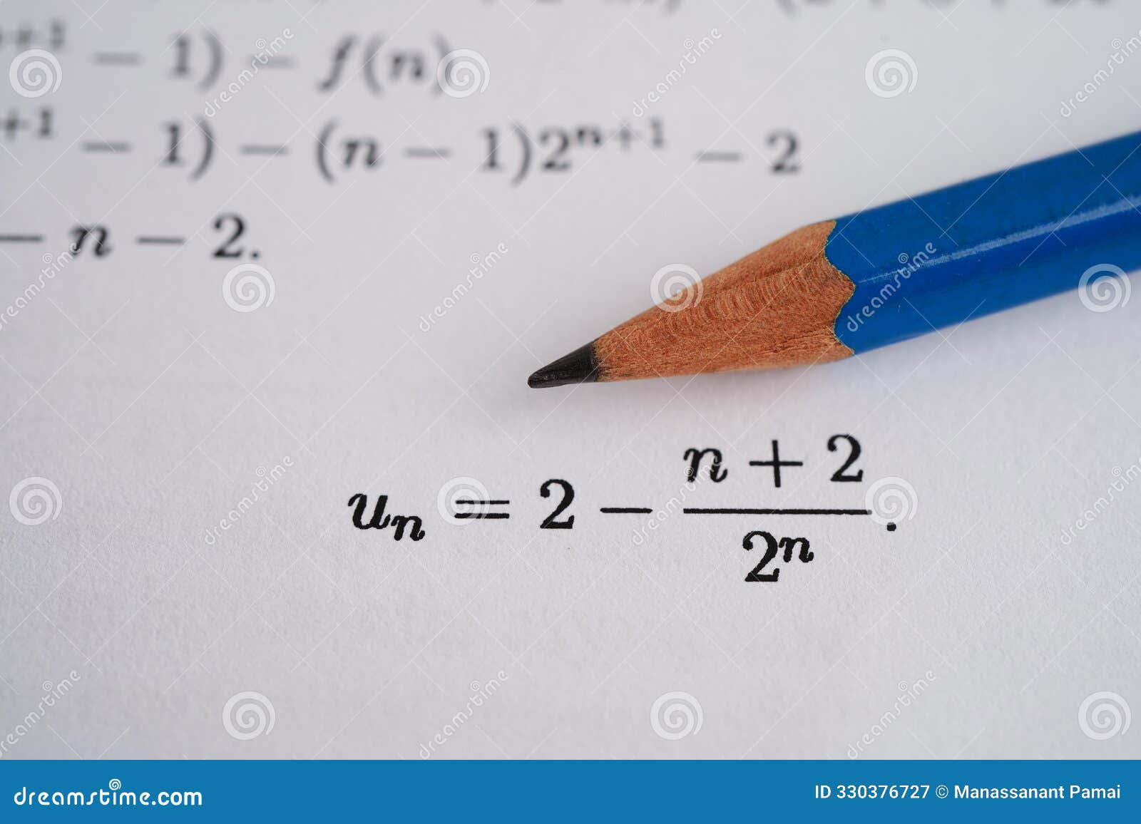 Pencil On Mathematic Formula Exercise Test Paper In Education School ...