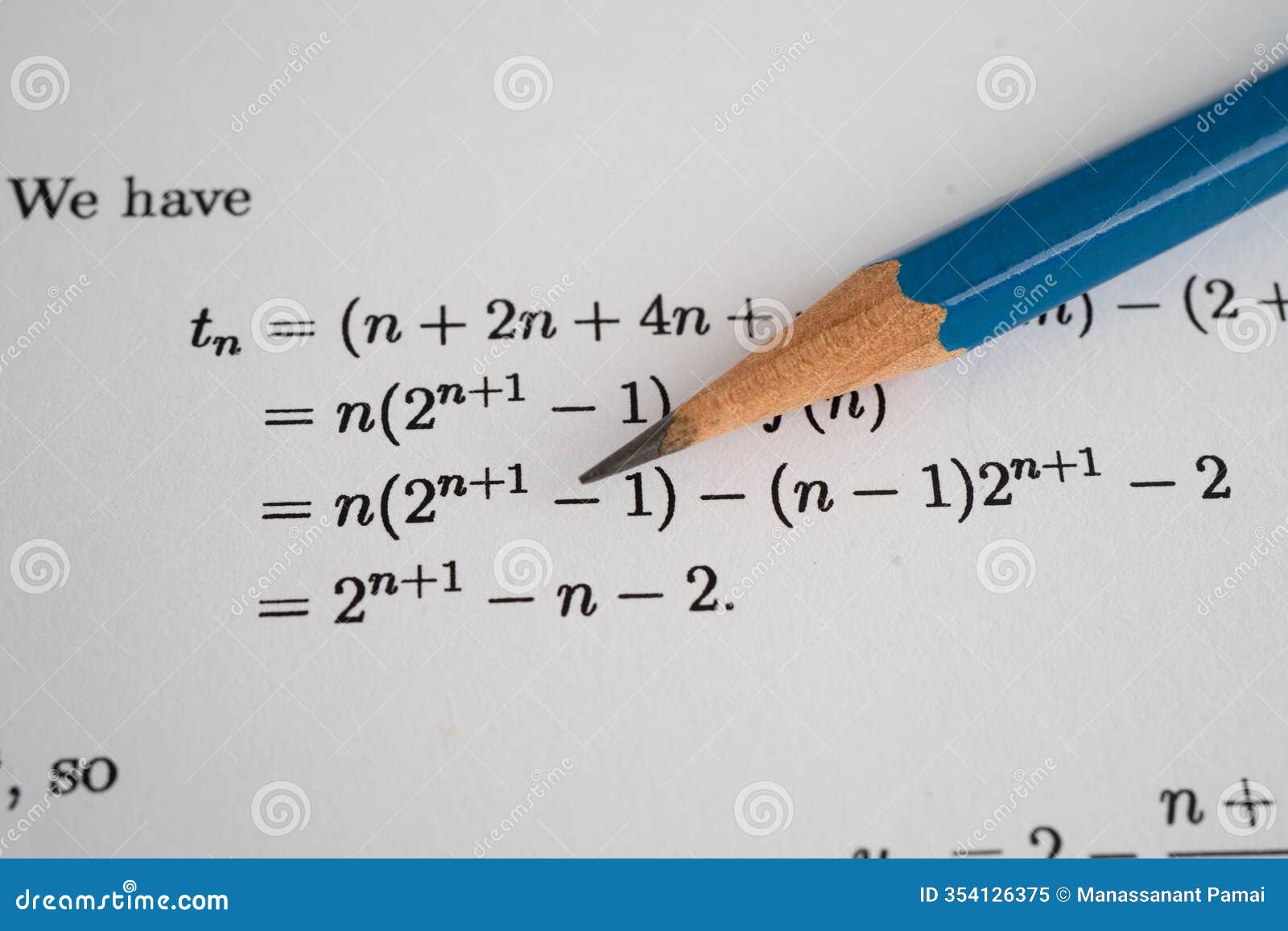 Pencil On Mathematic Formula Exercise Test Paper In Education School ...