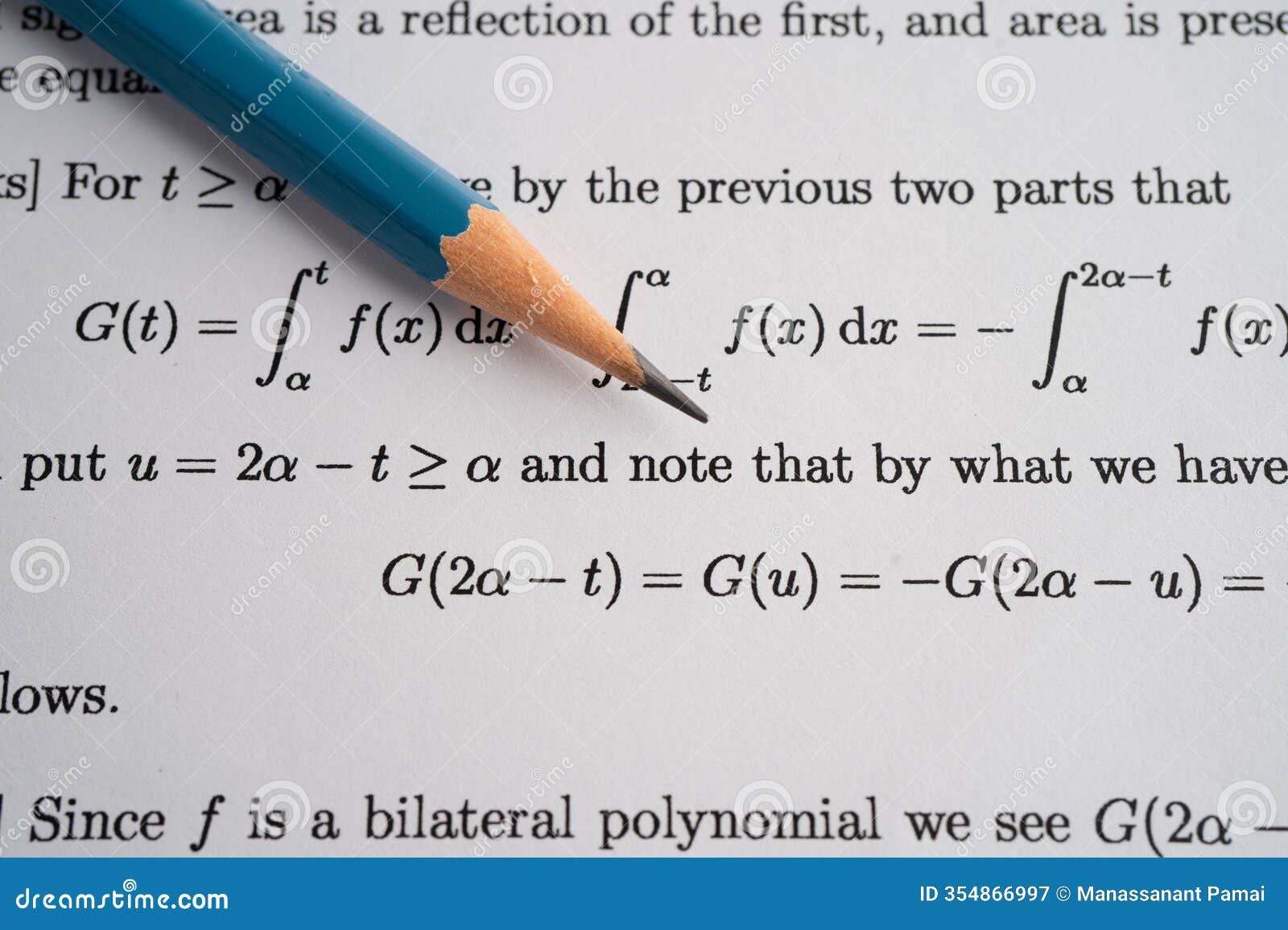 Pencil on Mathematic Formula Exercise Test Paper in Education School ...