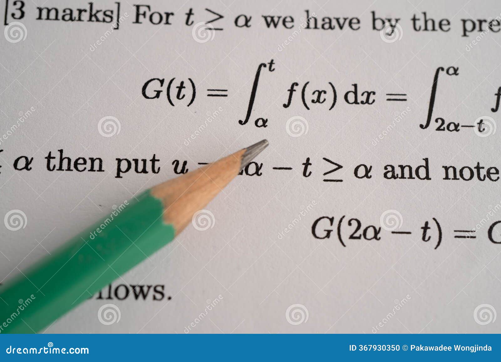 Pencil On Mathematic Formula Exercise Test Paper In Education School ...