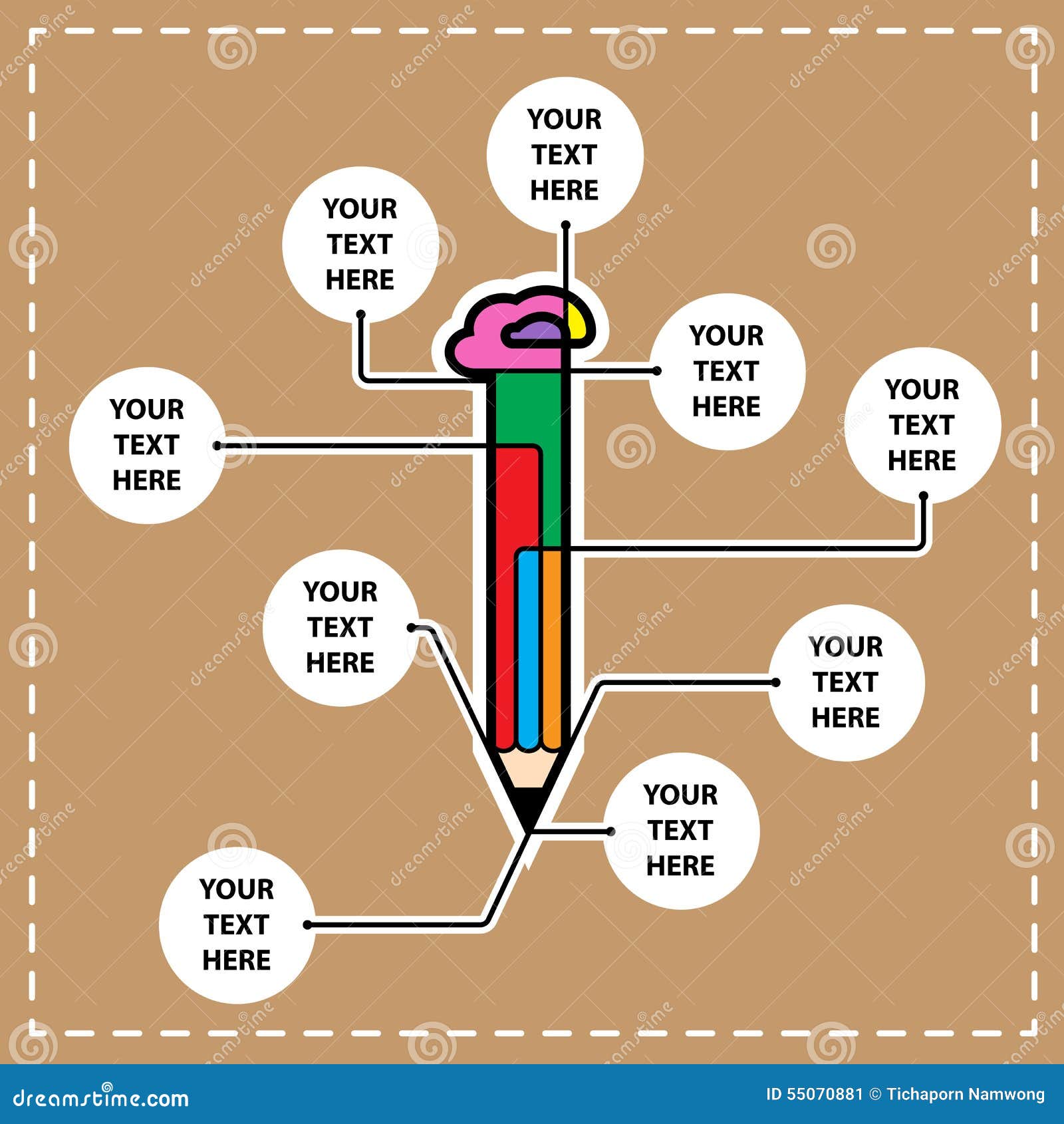 Pencil mind map stock vector. Illustration of school - 55070881