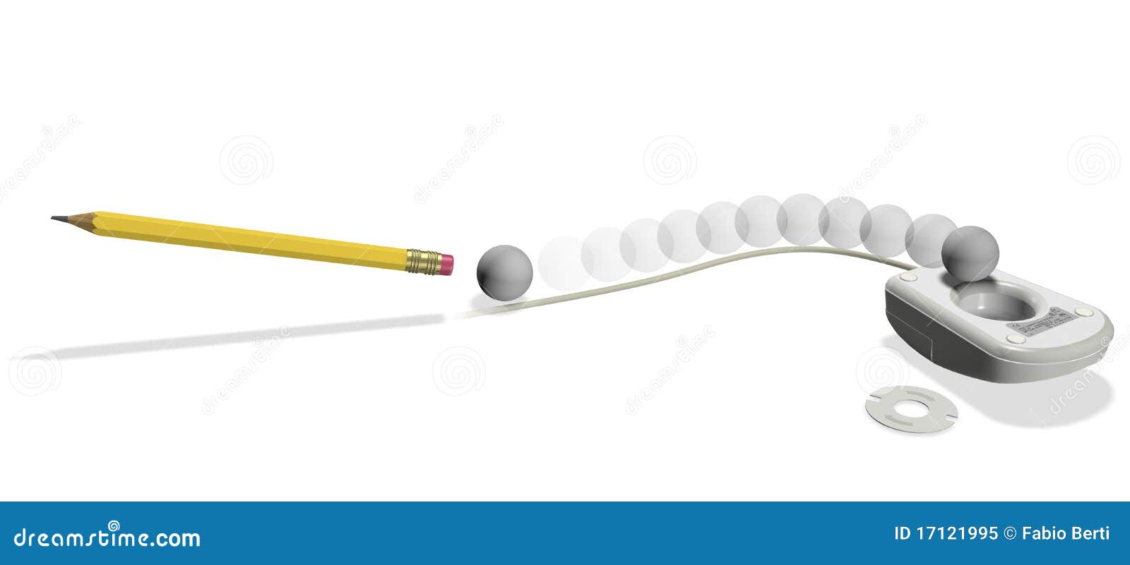 Pencil and mouse stock illustration. Illustration of draw - 17121995