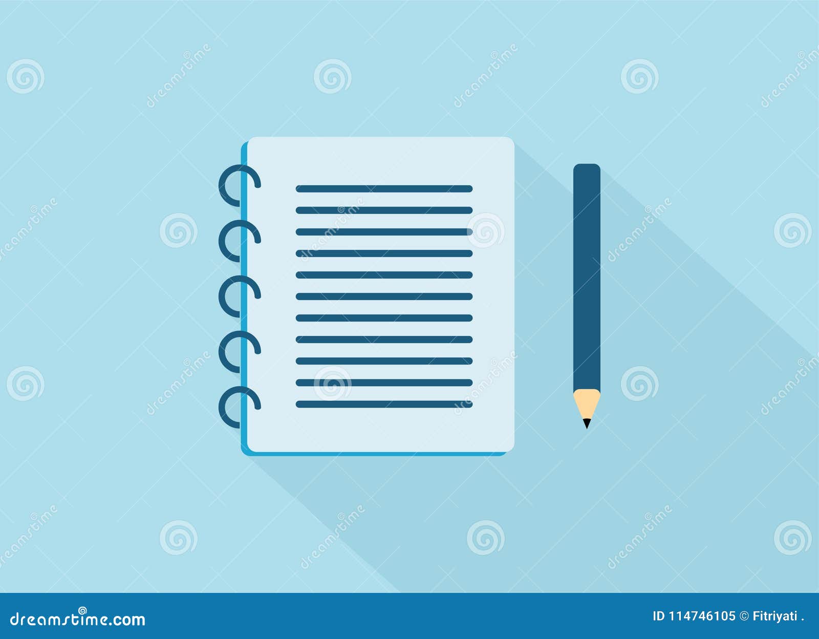 Pencil and My Notes Clipart Stock Vector - Illustration of writing ...