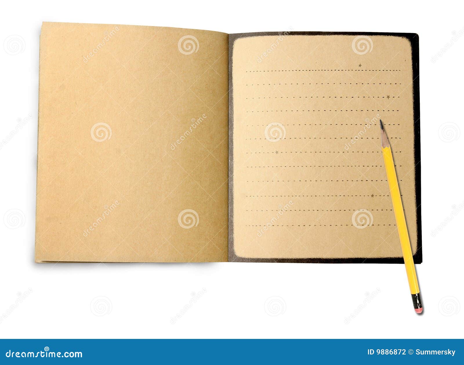 Pencil and note book stock photo. Image of objects, note - 9886872