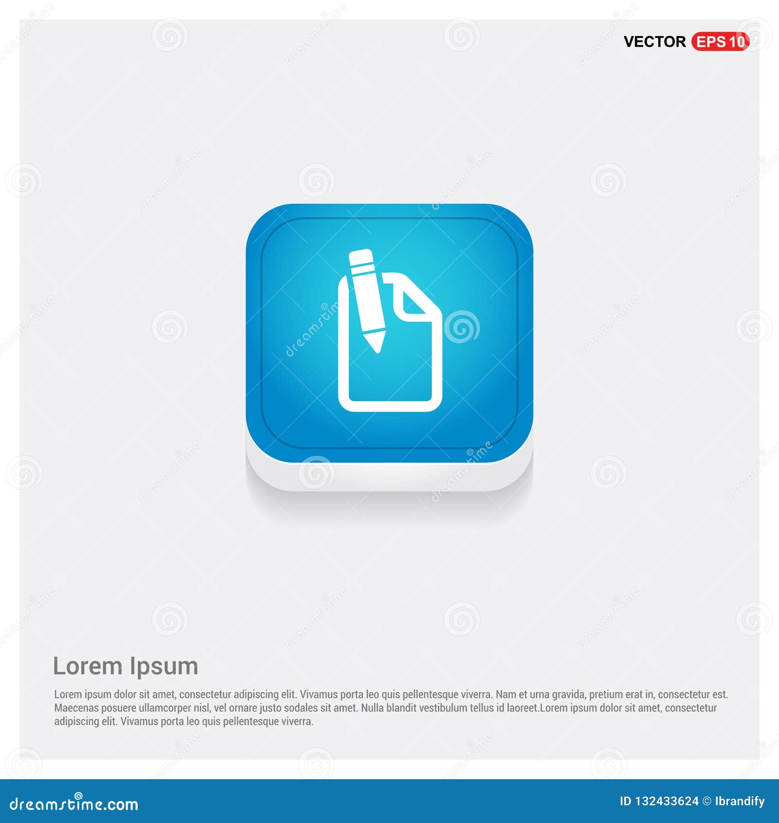 Pencil and note icon stock vector. Illustration of list - 132433624