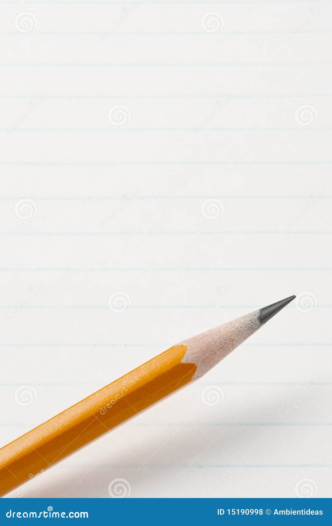 Pencil on Note Pad stock photo. Image of pencil, single - 15190998