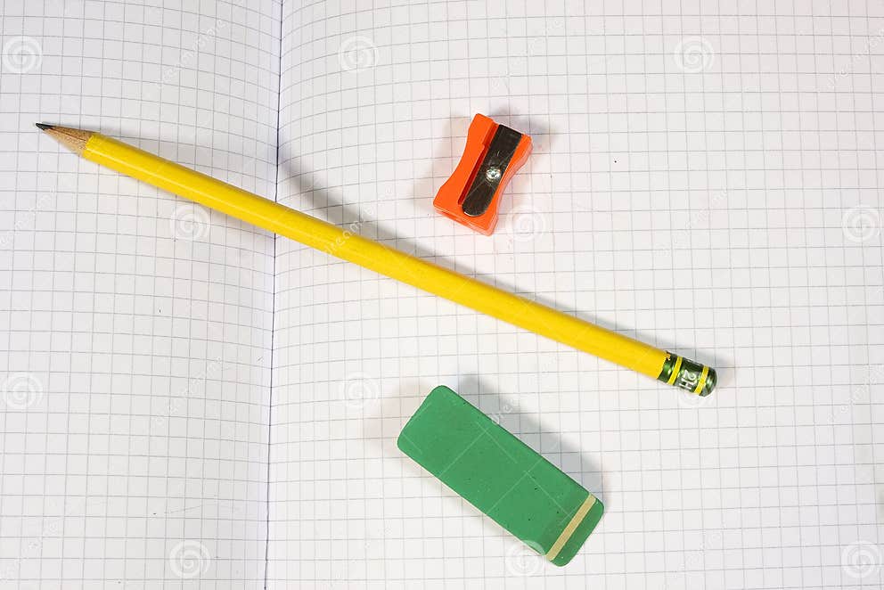 Pencil and notebook stock photo. Image of correction - 10960212