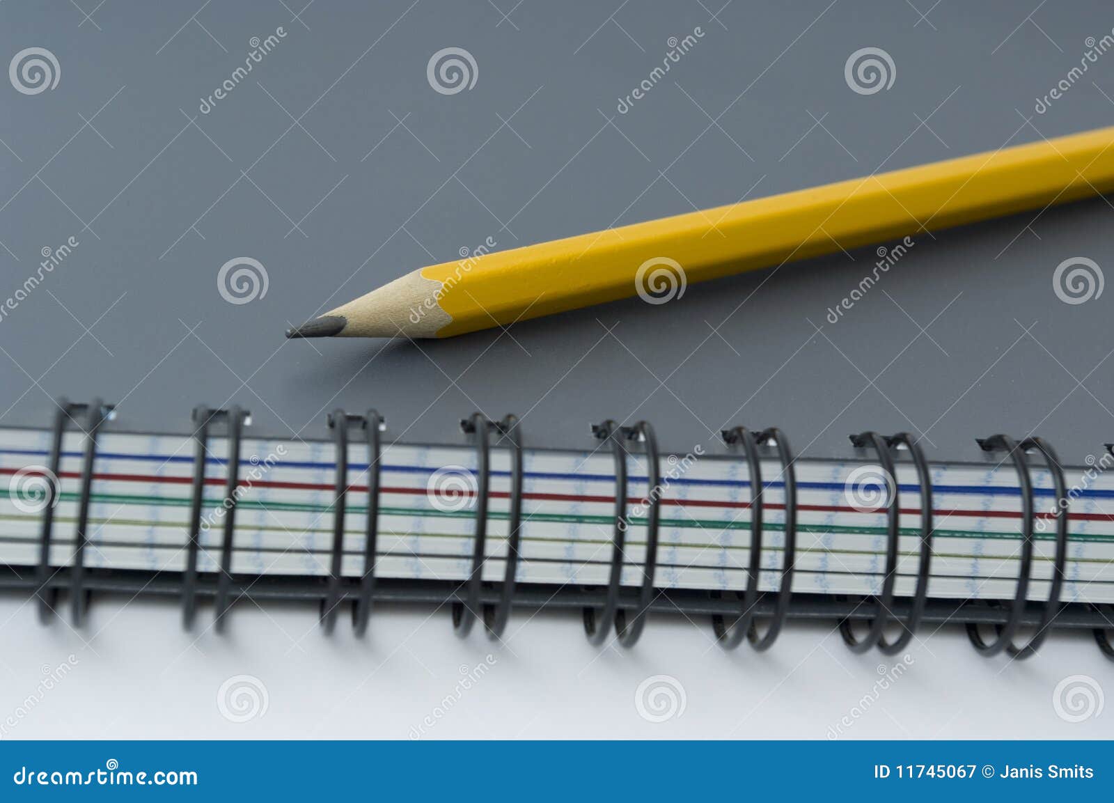 Pencil on notebook. stock image. Image of writing, studying - 11745067