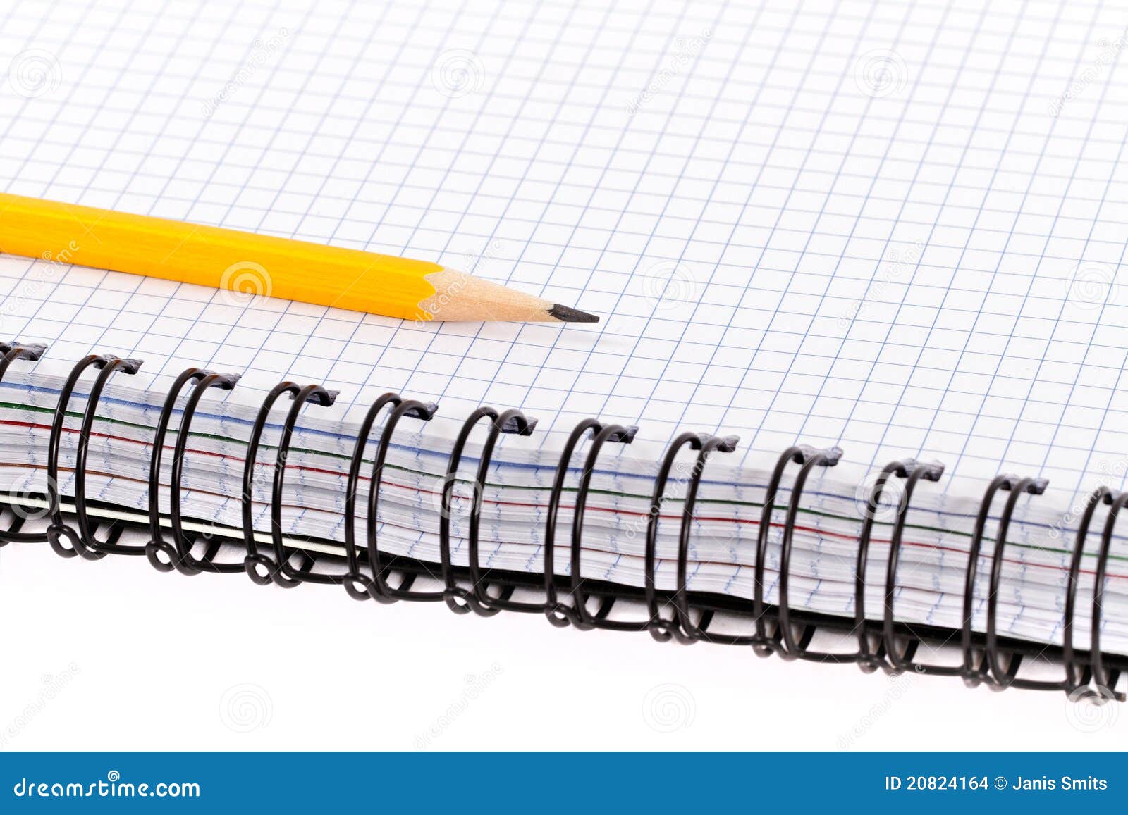 Pencil and notebook. stock photo. Image of page, homework - 20824164