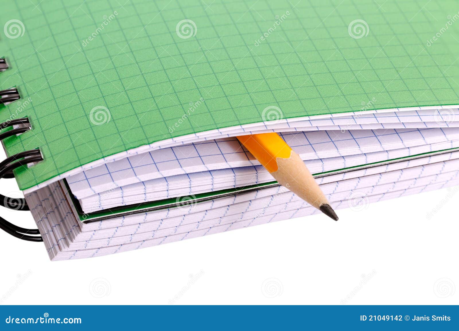 Pencil and notebook. stock photo. Image of implement - 21049142