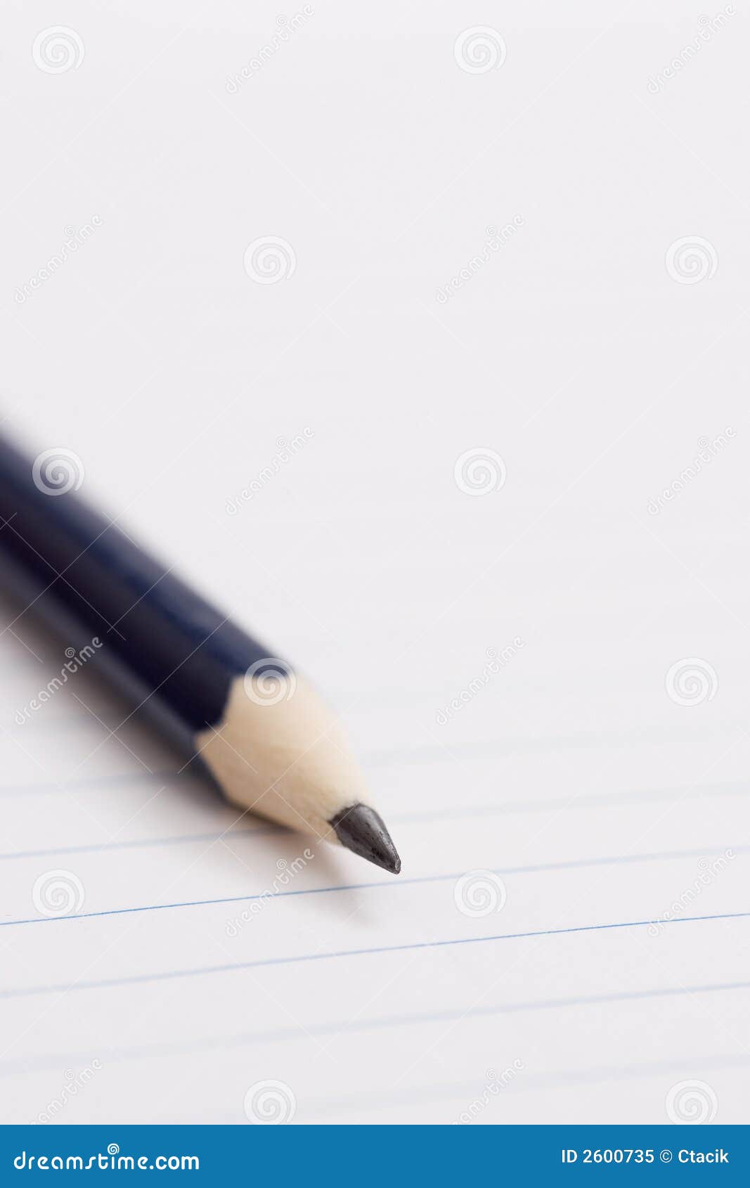 Pencil on notebook stock image. Image of educate, supply - 2600735