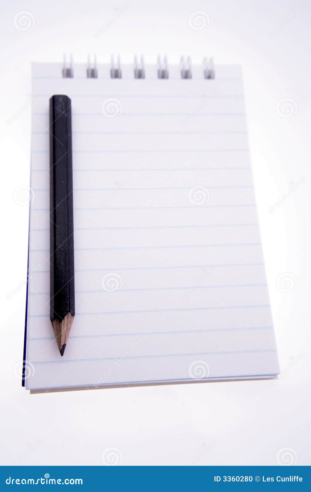 Pencil & notebook stock photo. Image of studio, note - 3360280