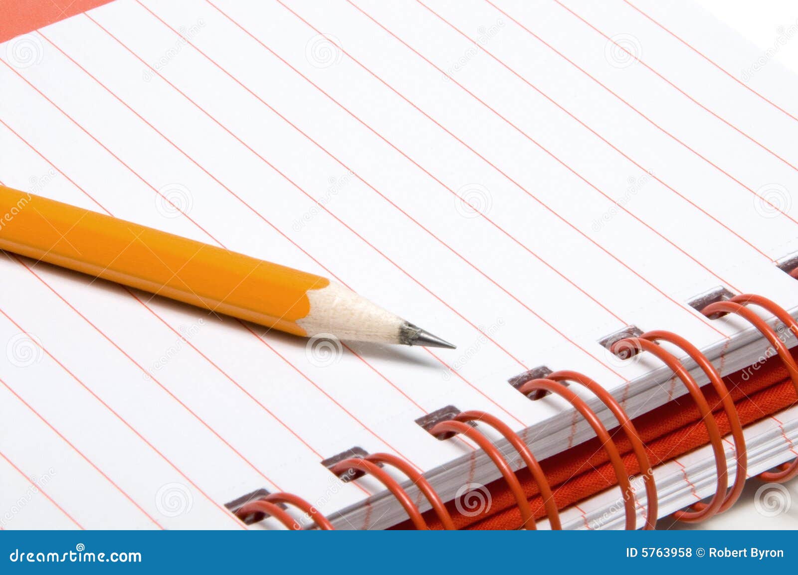 Pencil and Notebook stock photo. Image of secondary, composition - 5763958