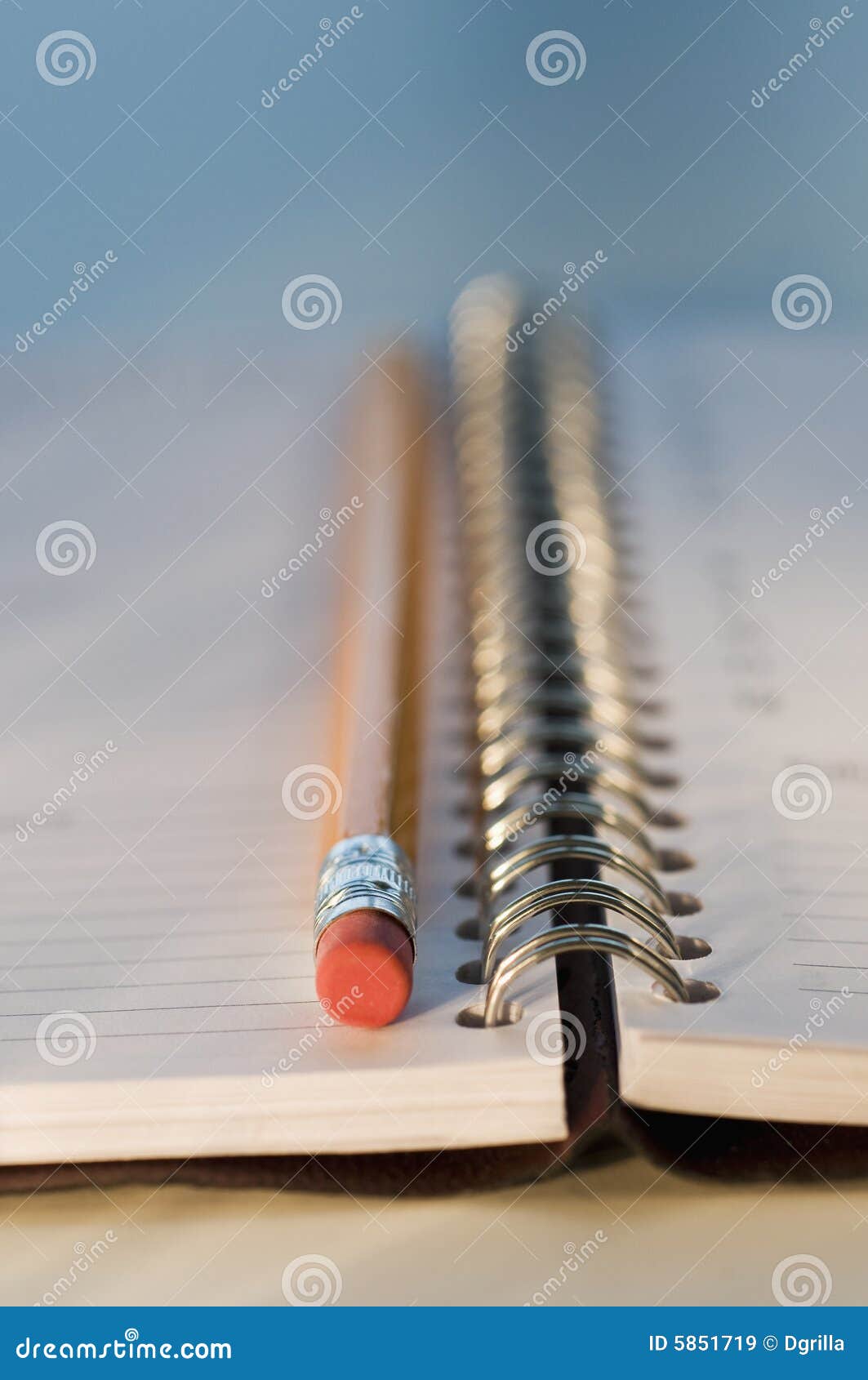 Pencil with notebook stock image. Image of organizer, note - 5851719