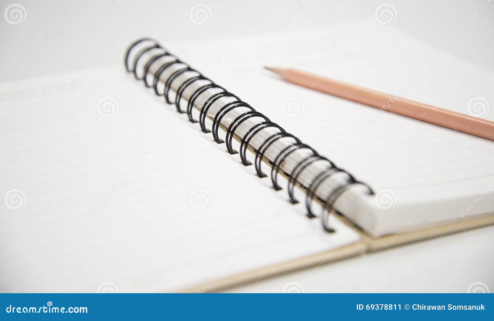 Pencil on notebook stock image. Image of paperwork, focus - 69378811