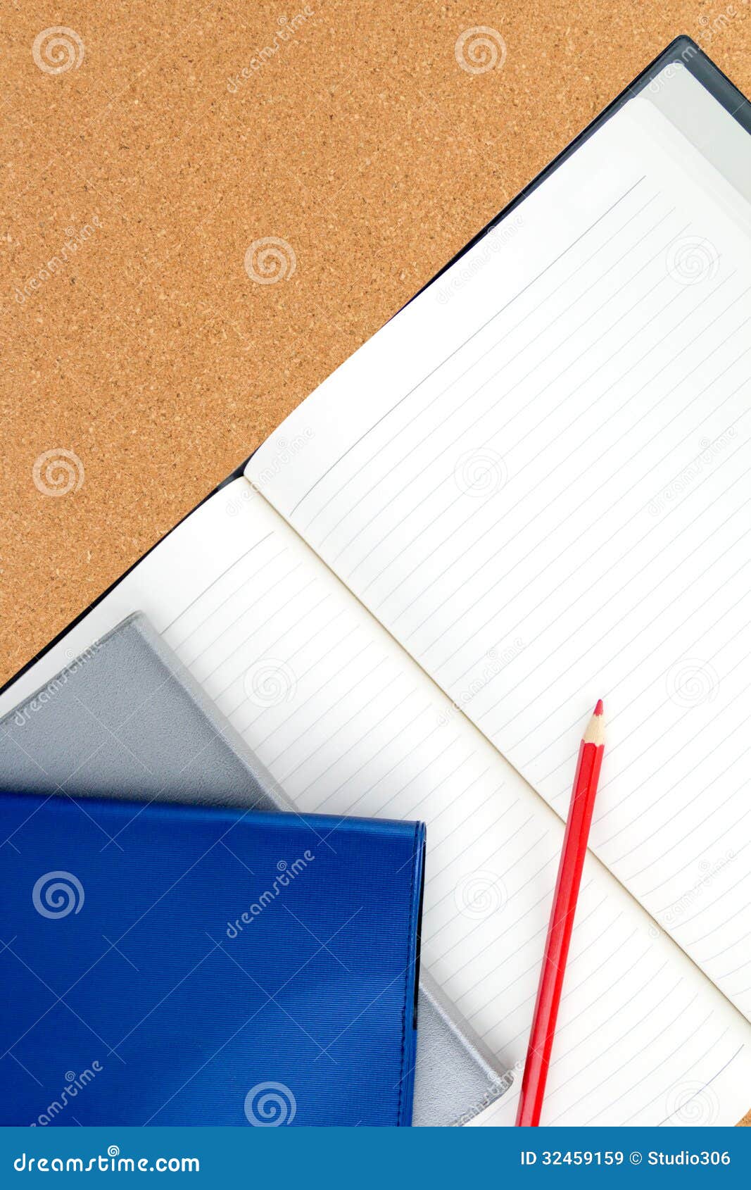 Pencil and notebook stock image. Image of crayon, copyspace - 32459159
