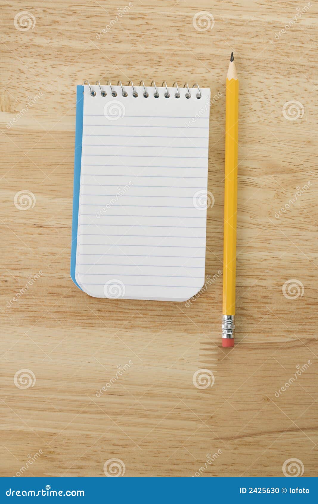 Pencil and notepad. stock photo. Image of supplies, life - 2425630