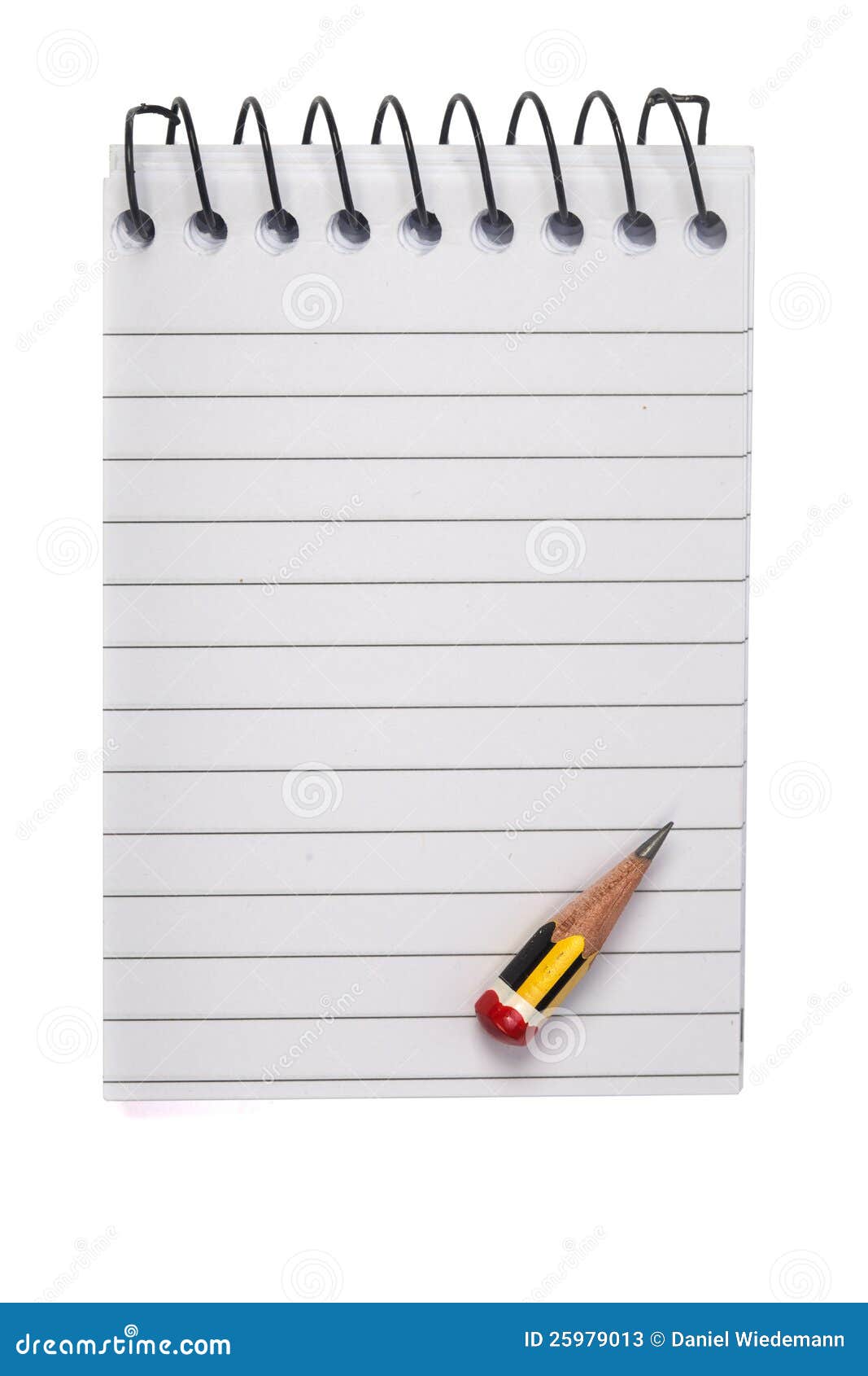 Pencil on Notepad stock image. Image of object, school - 25979013