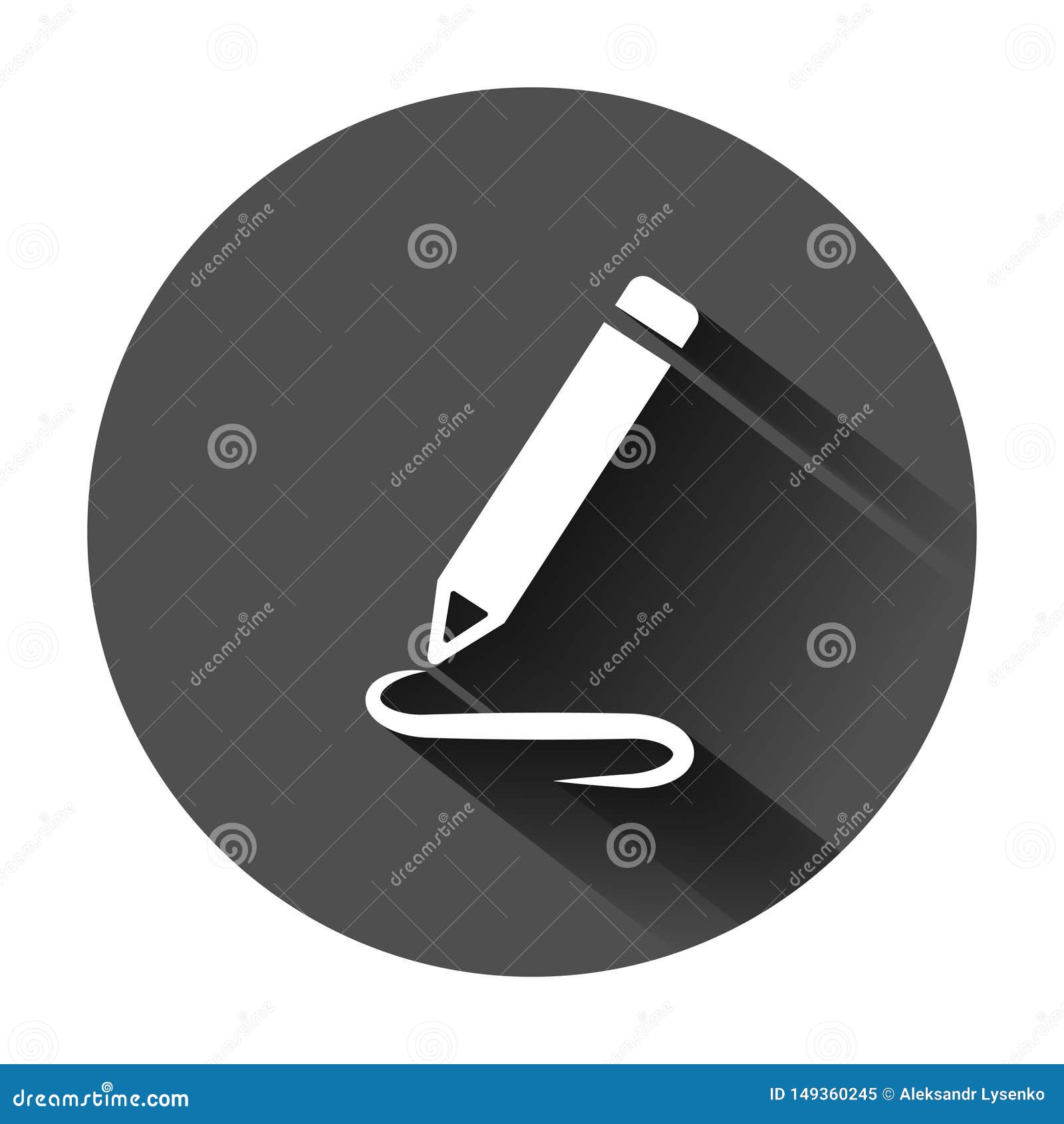 Pencil Notepad Icon In Comic Style. Document Write Vector Cartoon ...
