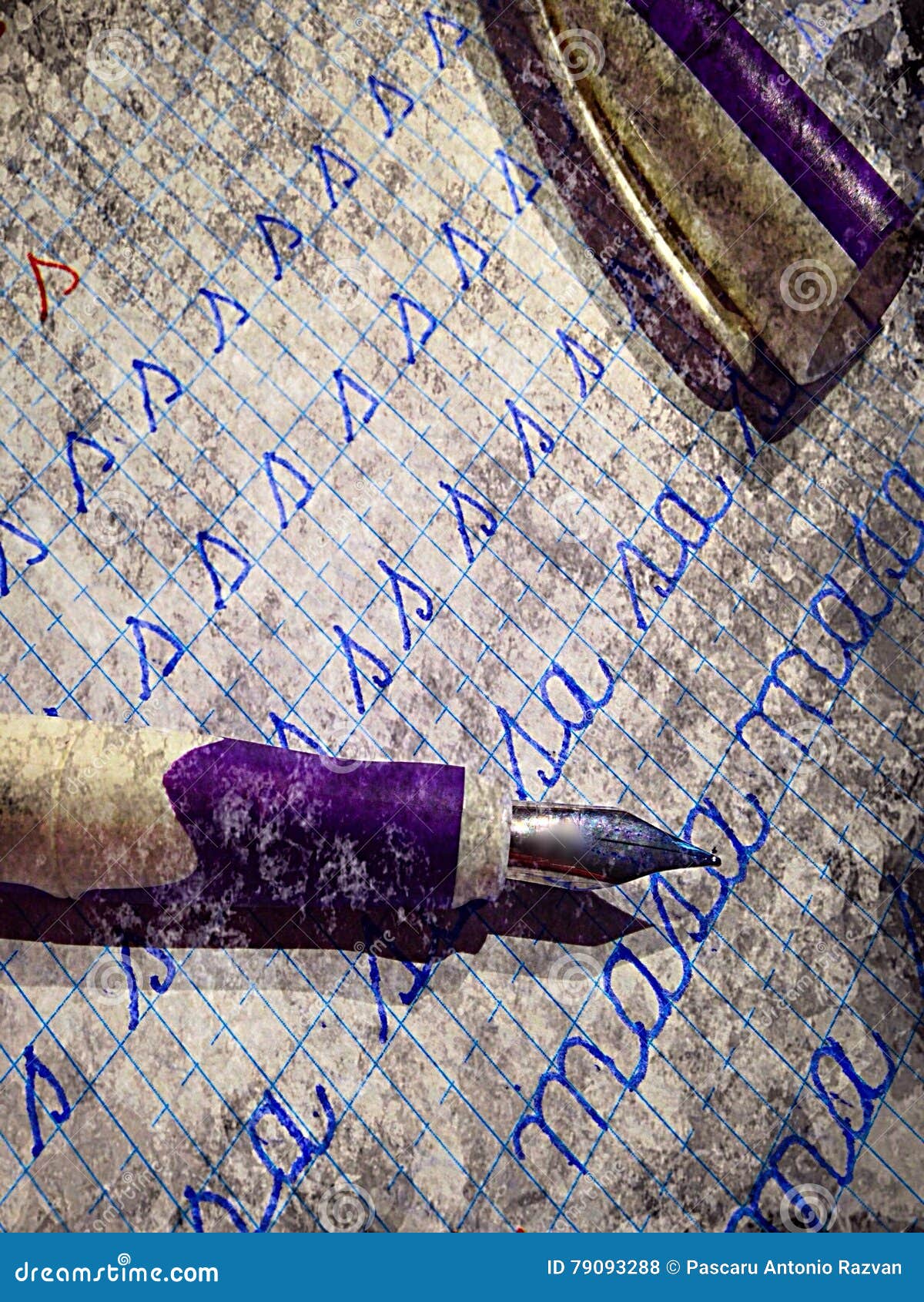 Pencil and old paper stock photo. Image of vintage, handwritting - 79093288