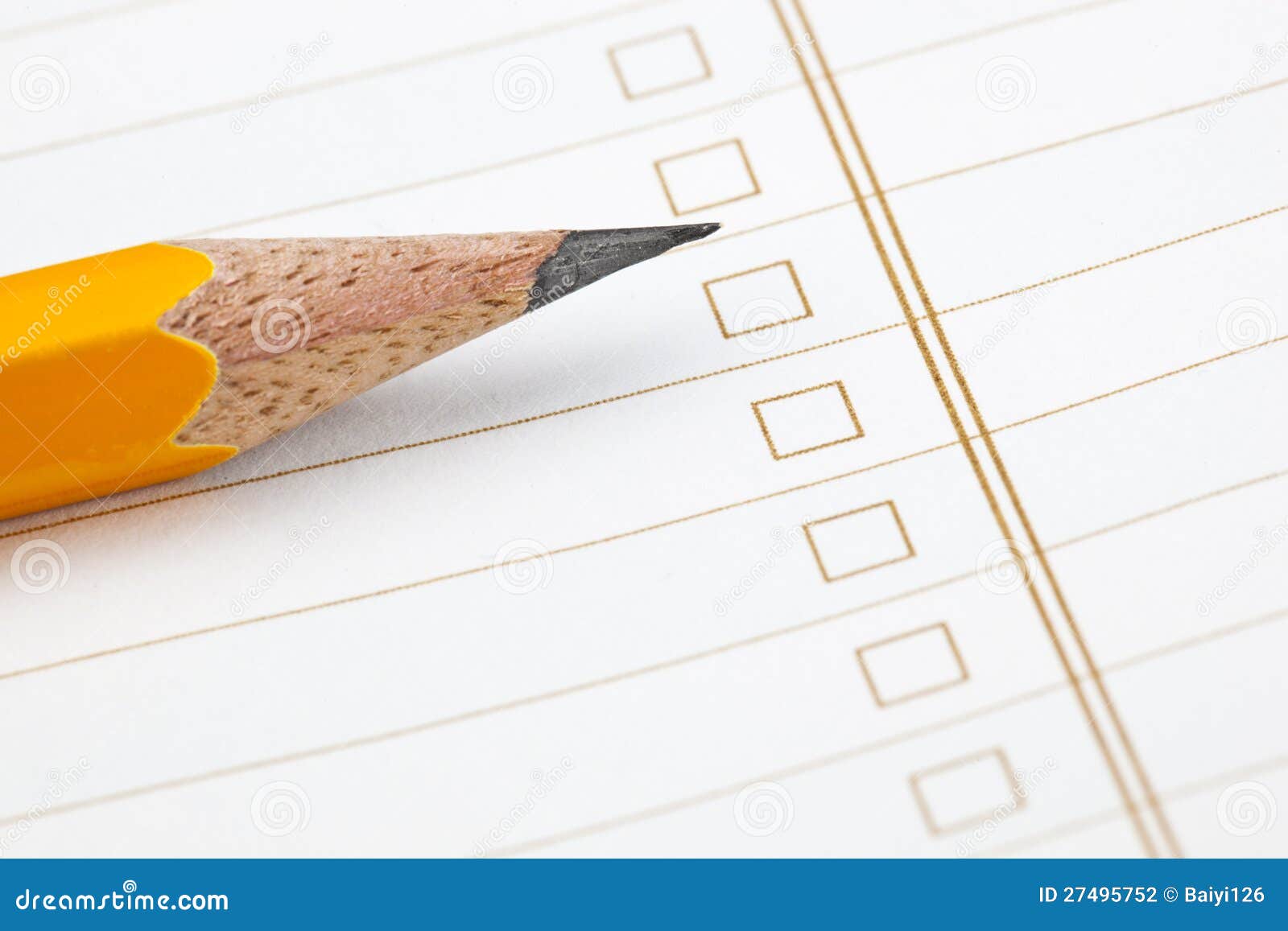 Pencil on paper stock photo. Image of object, catalog - 27495752