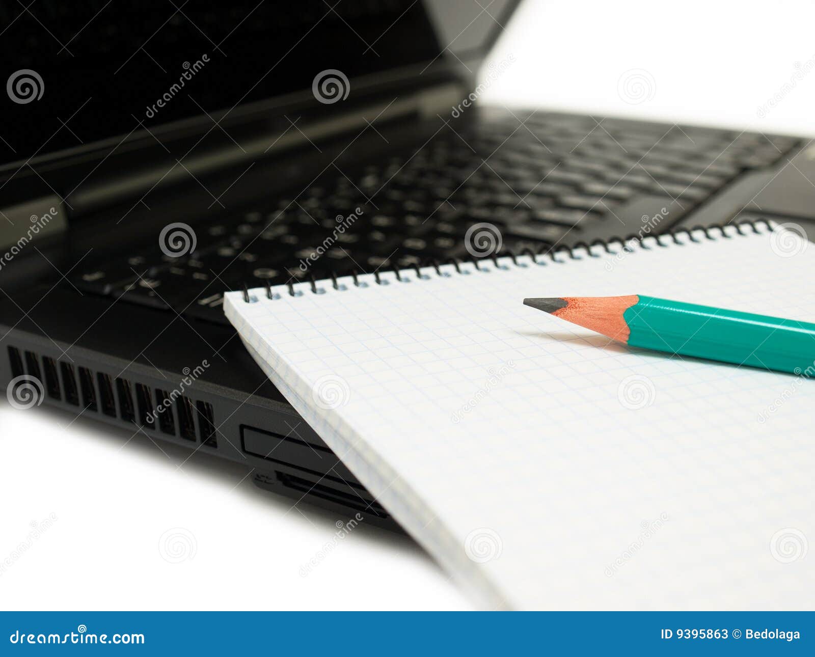 Pencil & paper stock image. Image of silver, touch - 9395863
