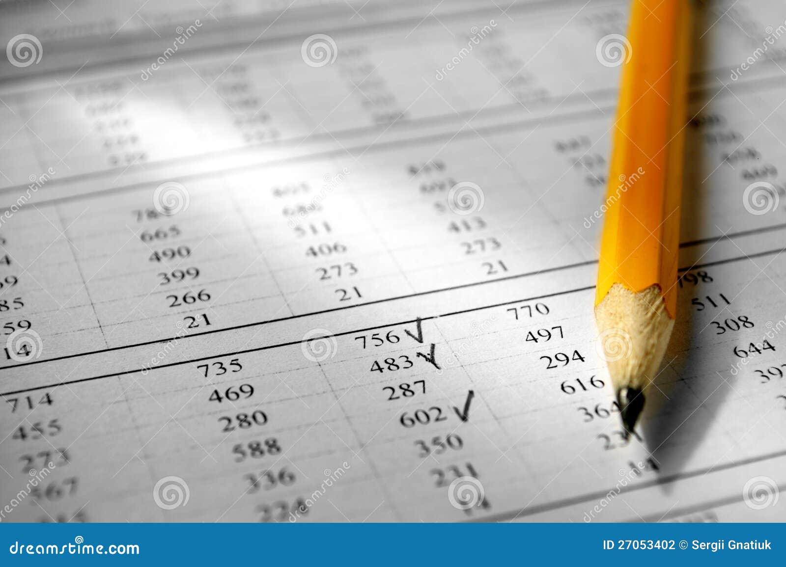 Pencil and Paper with Numbers Stock Photo - Image of exploration, tools ...