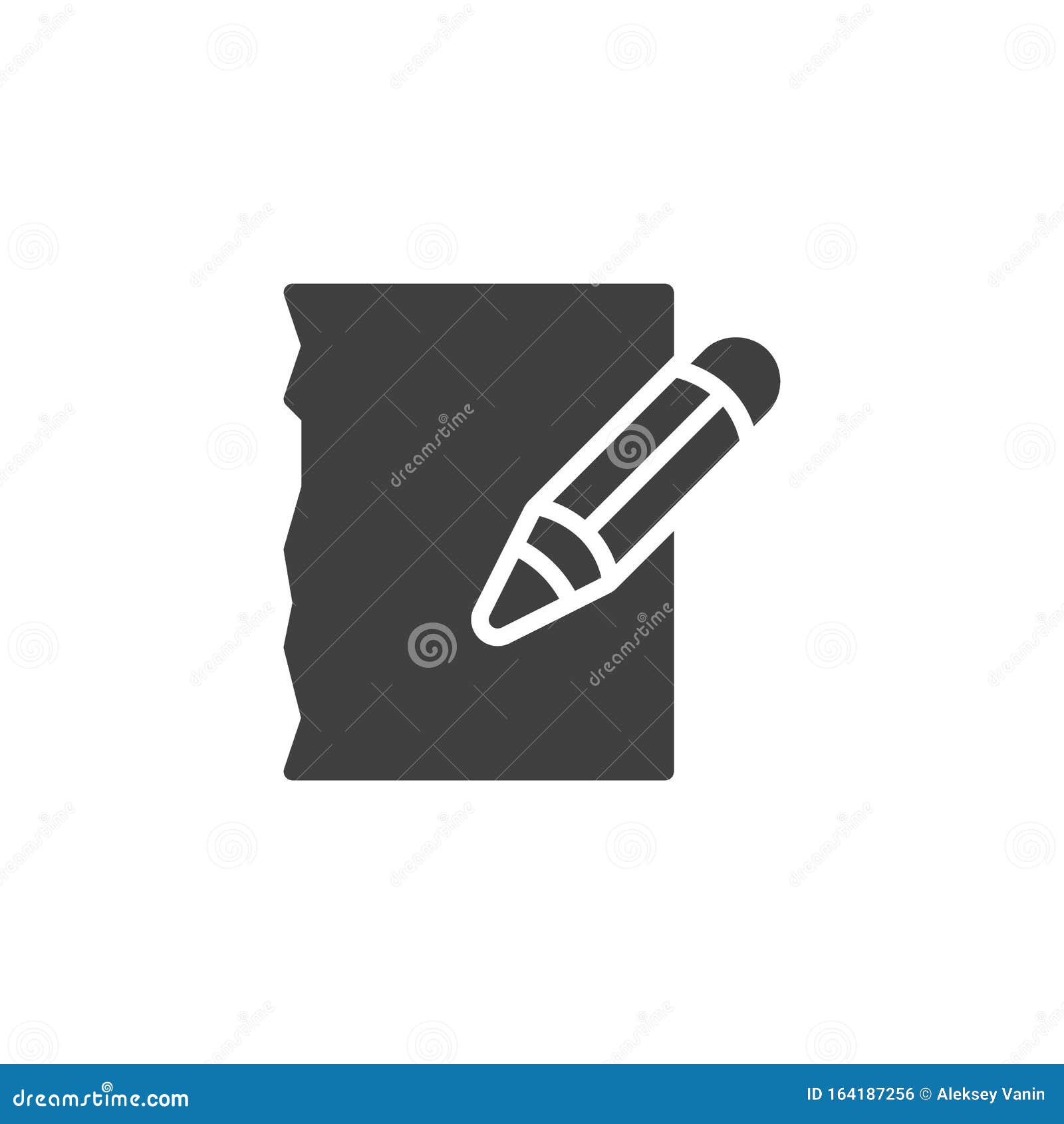 Pencil and Paper Vector Icon Stock Vector - Illustration of pencil ...