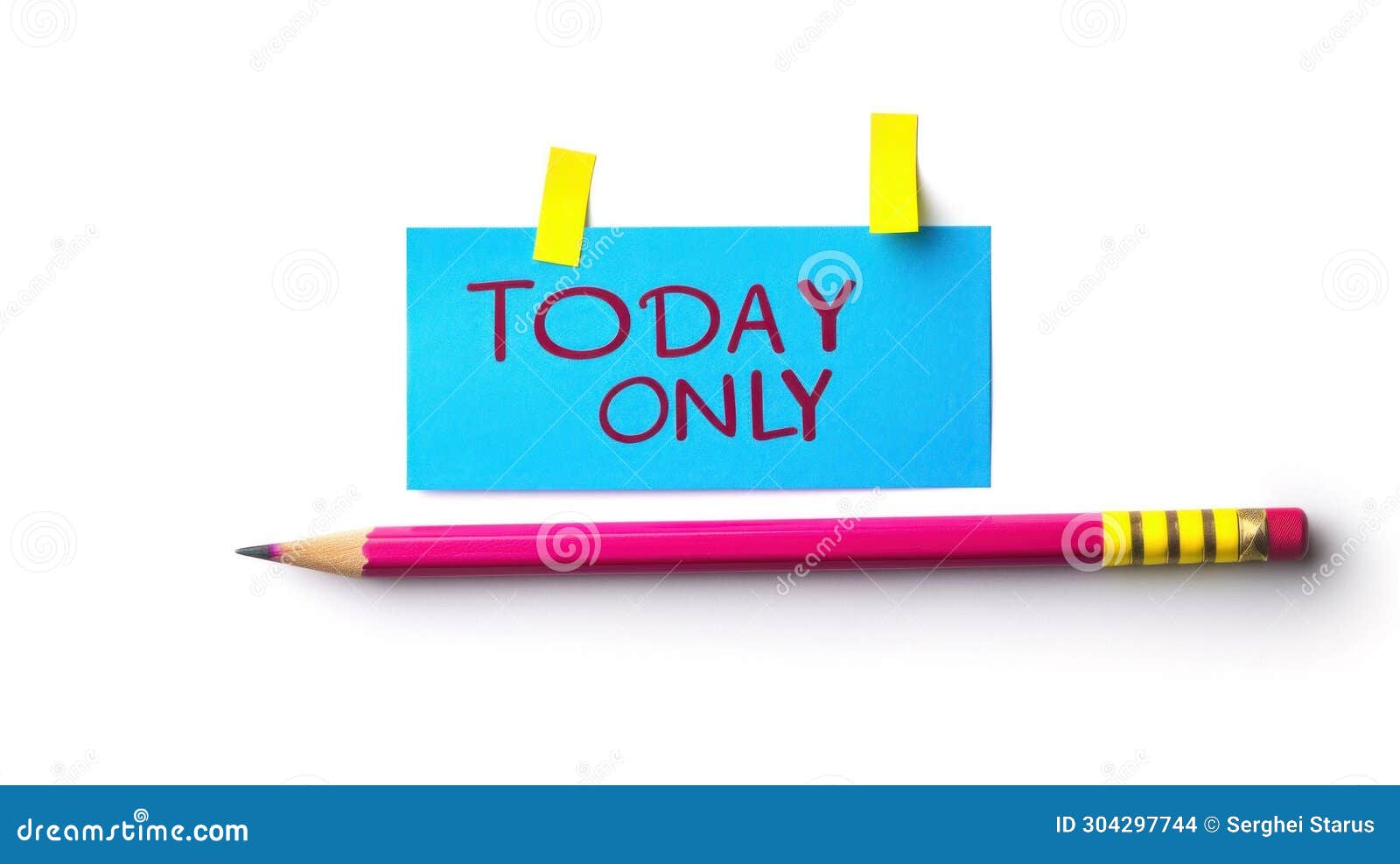 A Pencil and Paper with the Words Today only Written on it, AI Stock ...