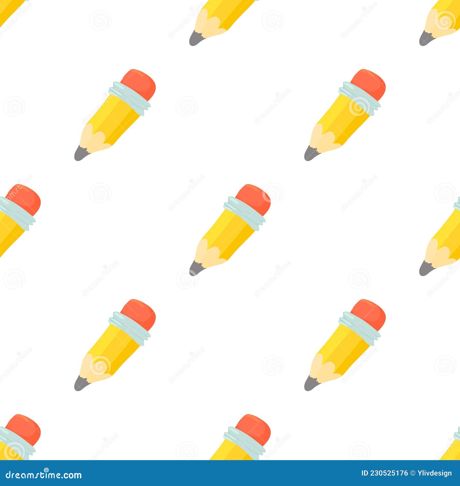 Pencil Pattern Seamless Vector Stock Vector - Illustration of tool ...
