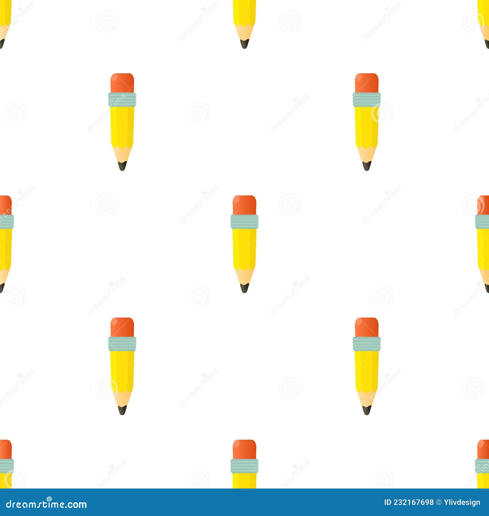 Pencil Pattern Seamless Vector Stock Vector - Illustration of vector ...