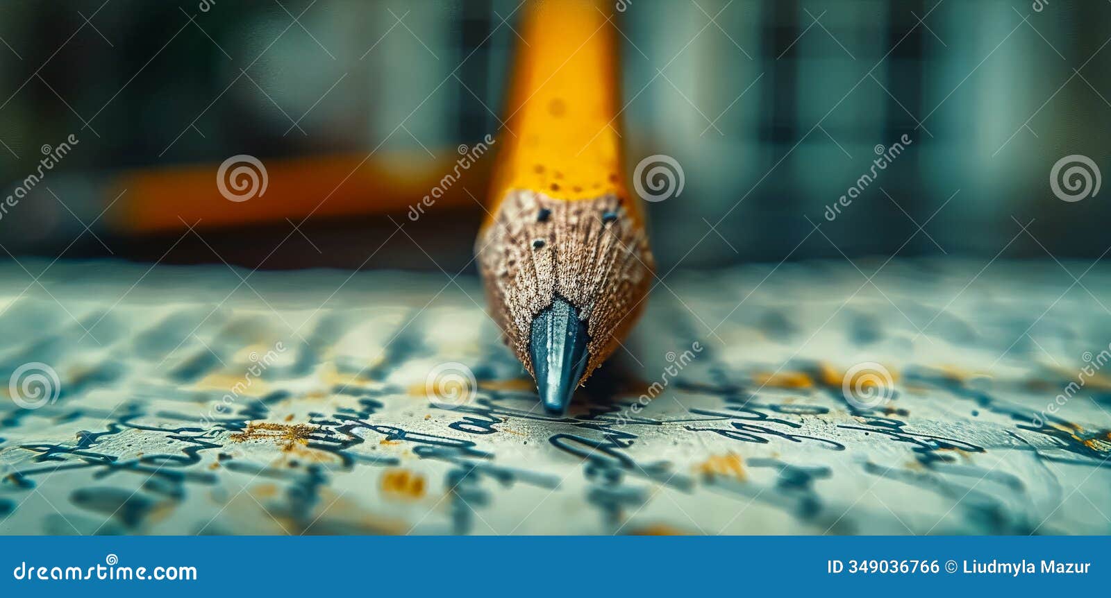 Pencil is on a Piece of Paper with Writing on it. Stock Photo - Image ...