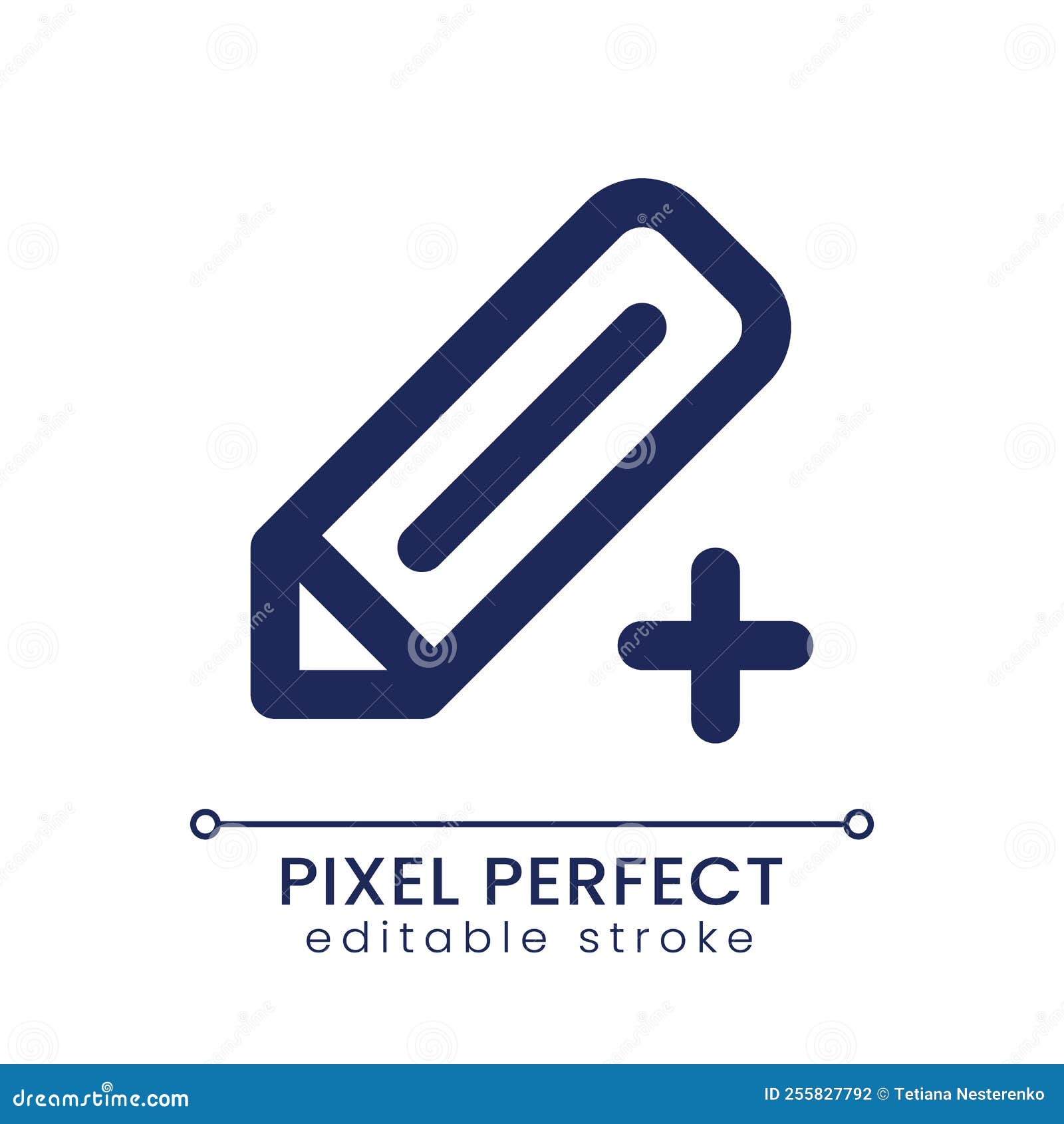 Pencil and Plus Pixel Perfect Linear Ui Icon Stock Vector - Illustration of outline, application ...