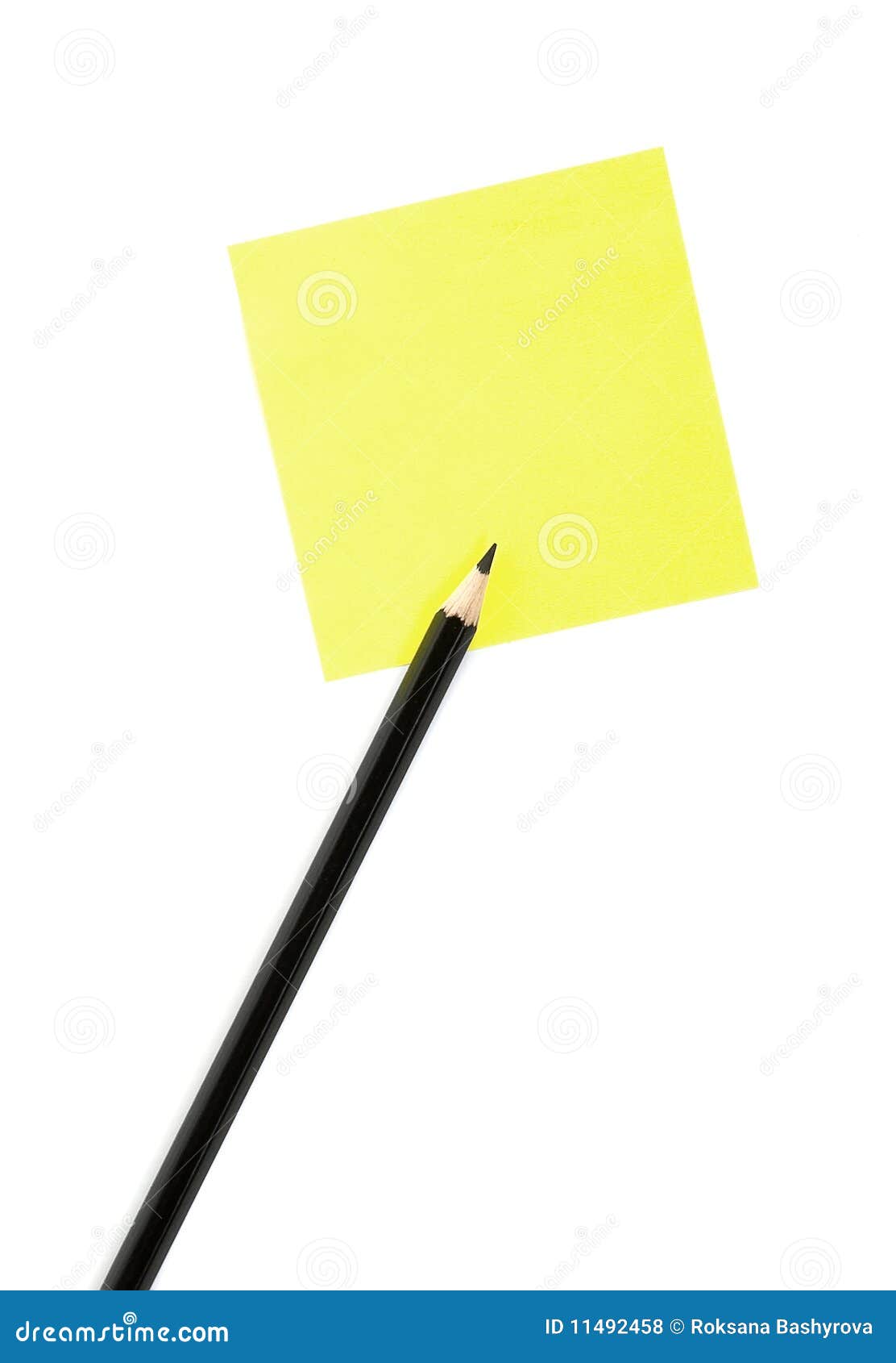 Pencil and post-it stock photo. Image of drawing, organizer - 11492458