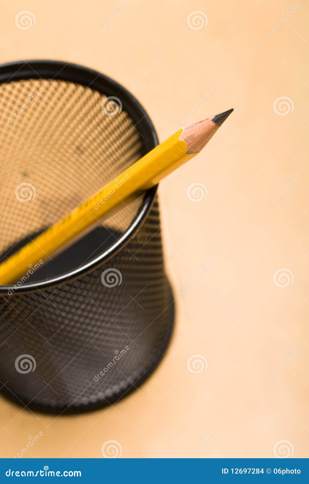 Pencil and pot stock photo. Image of isolated, black - 12697284