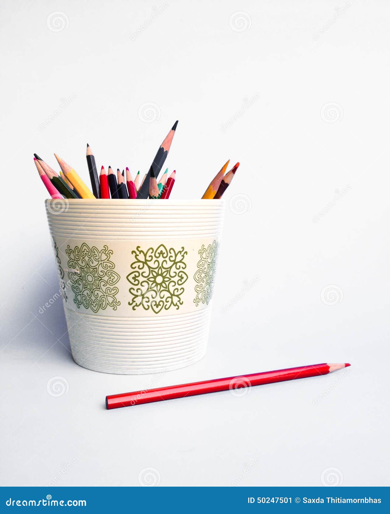 Pencil in a pot stock image. Image of education, play - 50247501