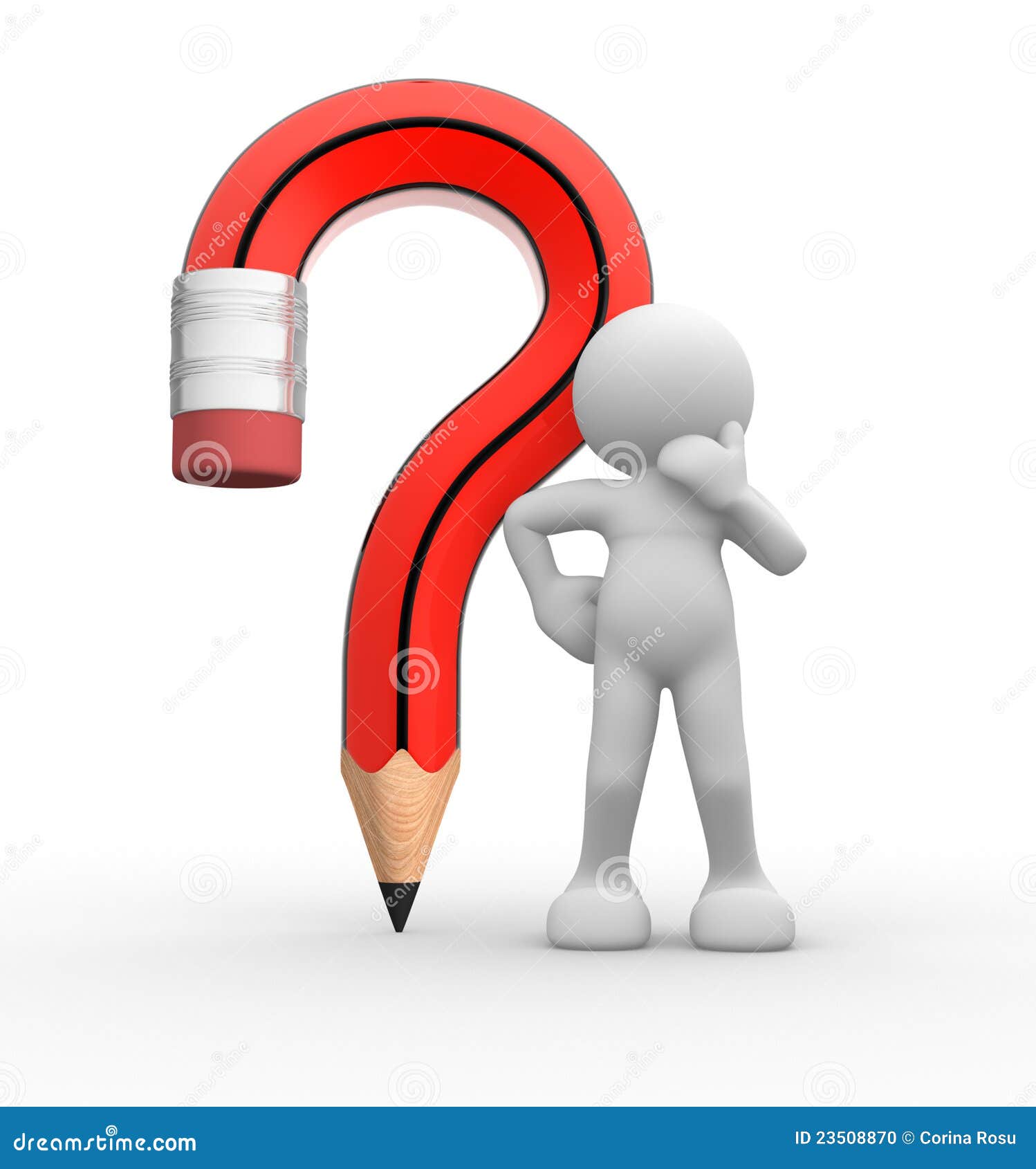 Pencil Question Mark Vector Illustration | CartoonDealer.com #149682410