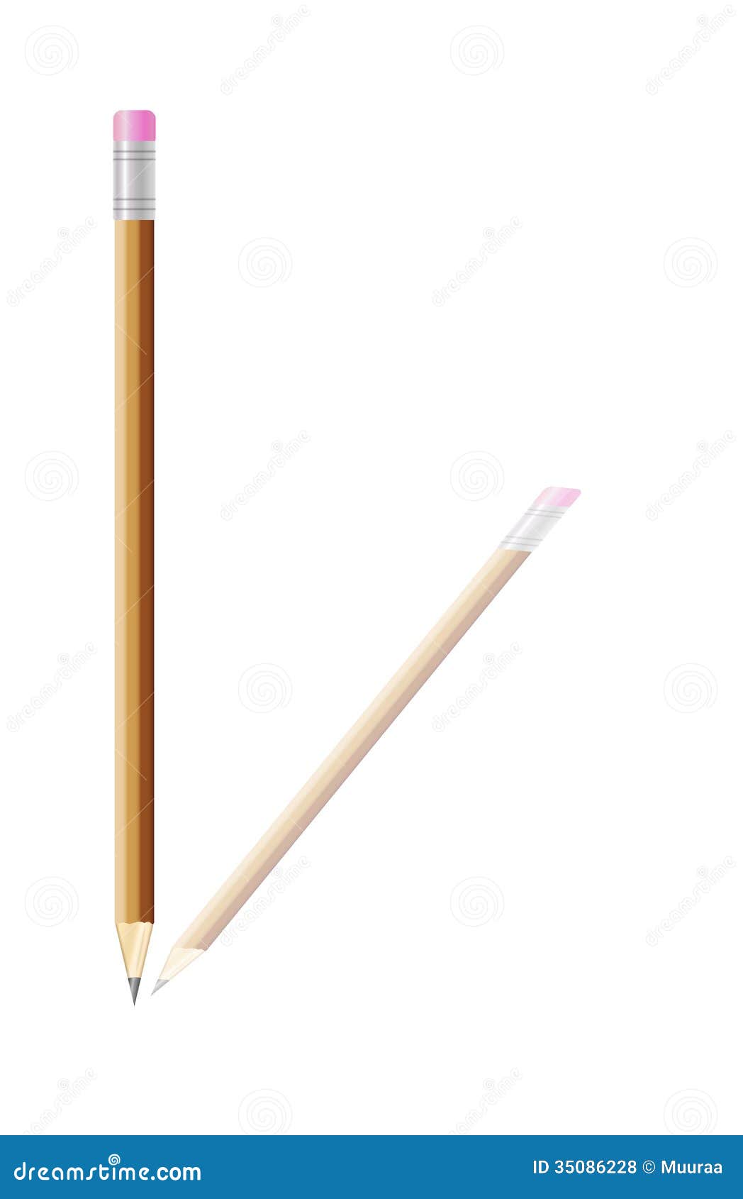 Pencil and reflection stock illustration. Illustration of school - 35086228