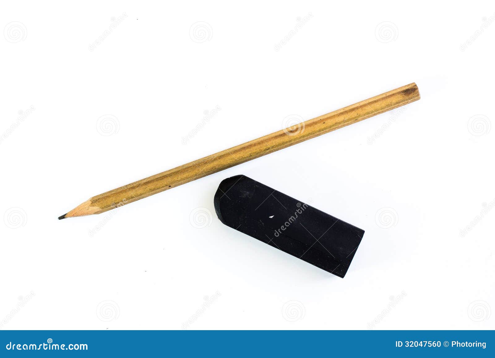 Pencil And Rubber Stock Photo | CartoonDealer.com #32047560