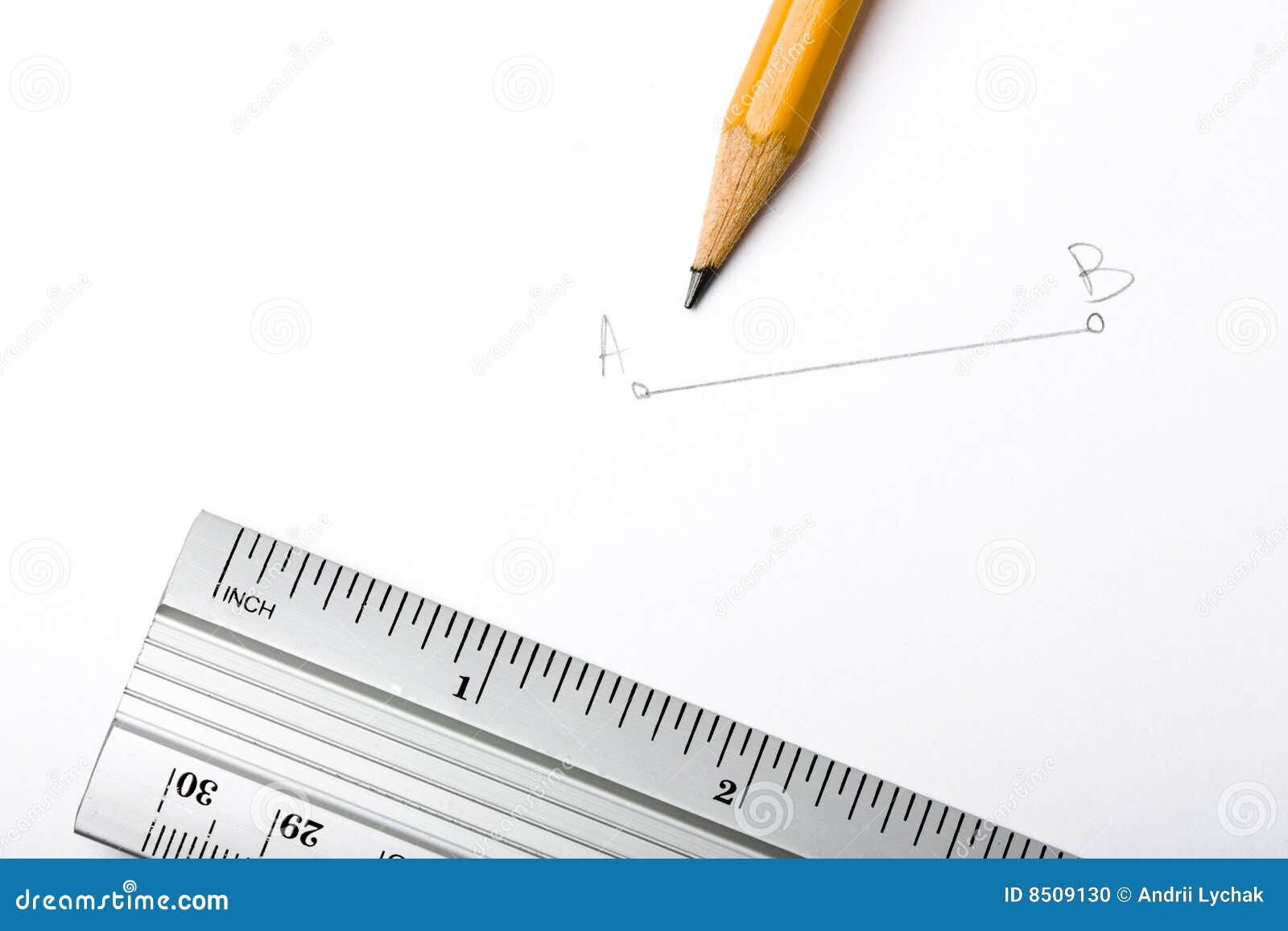 Pencil and rule stock photo. Image of sketching, centimeters - 8509130