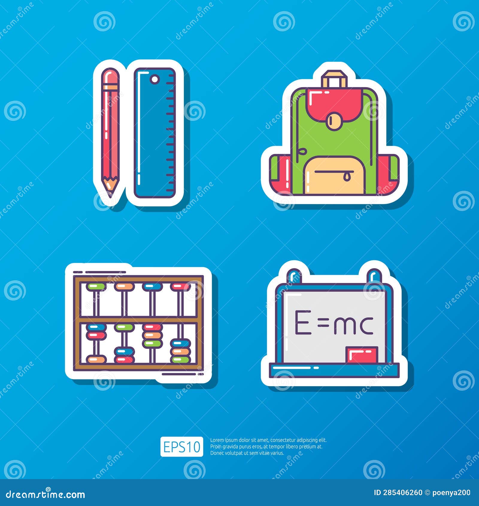 Pencil And Ruler, Backpack, Abacus Math Equipment, Energy Equivalence ...