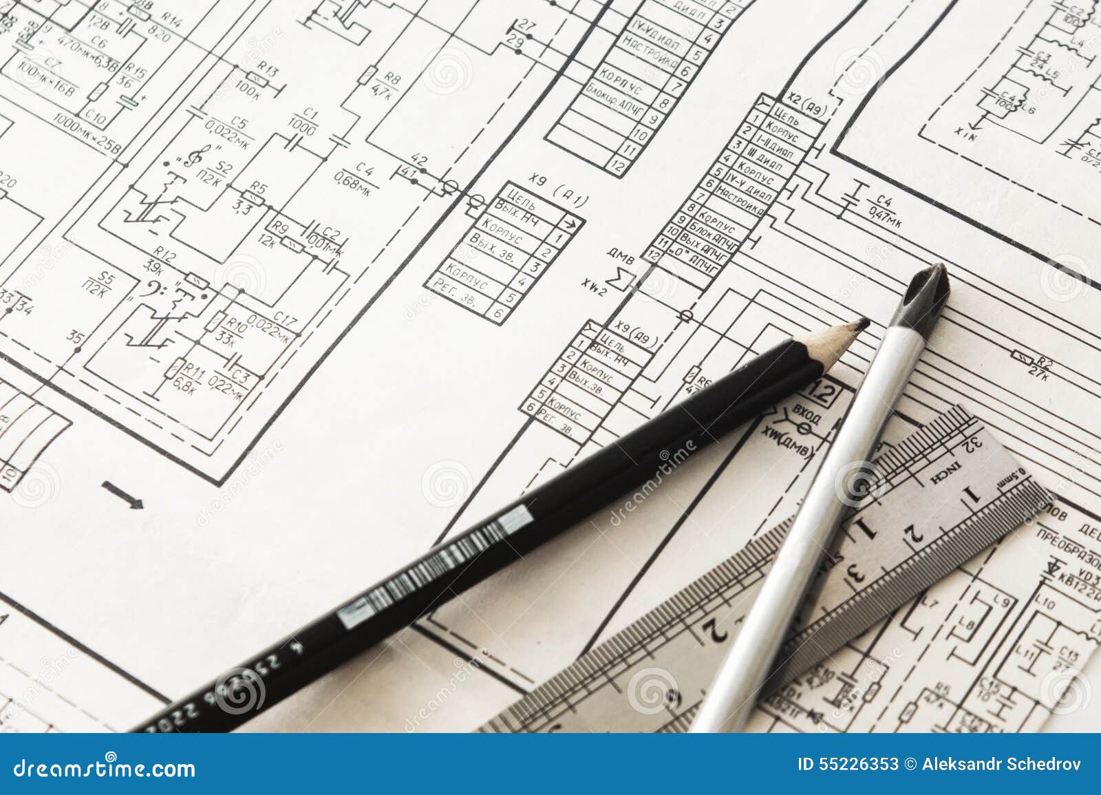 Pencil and ruler stock image. Image of element, computing - 55226353